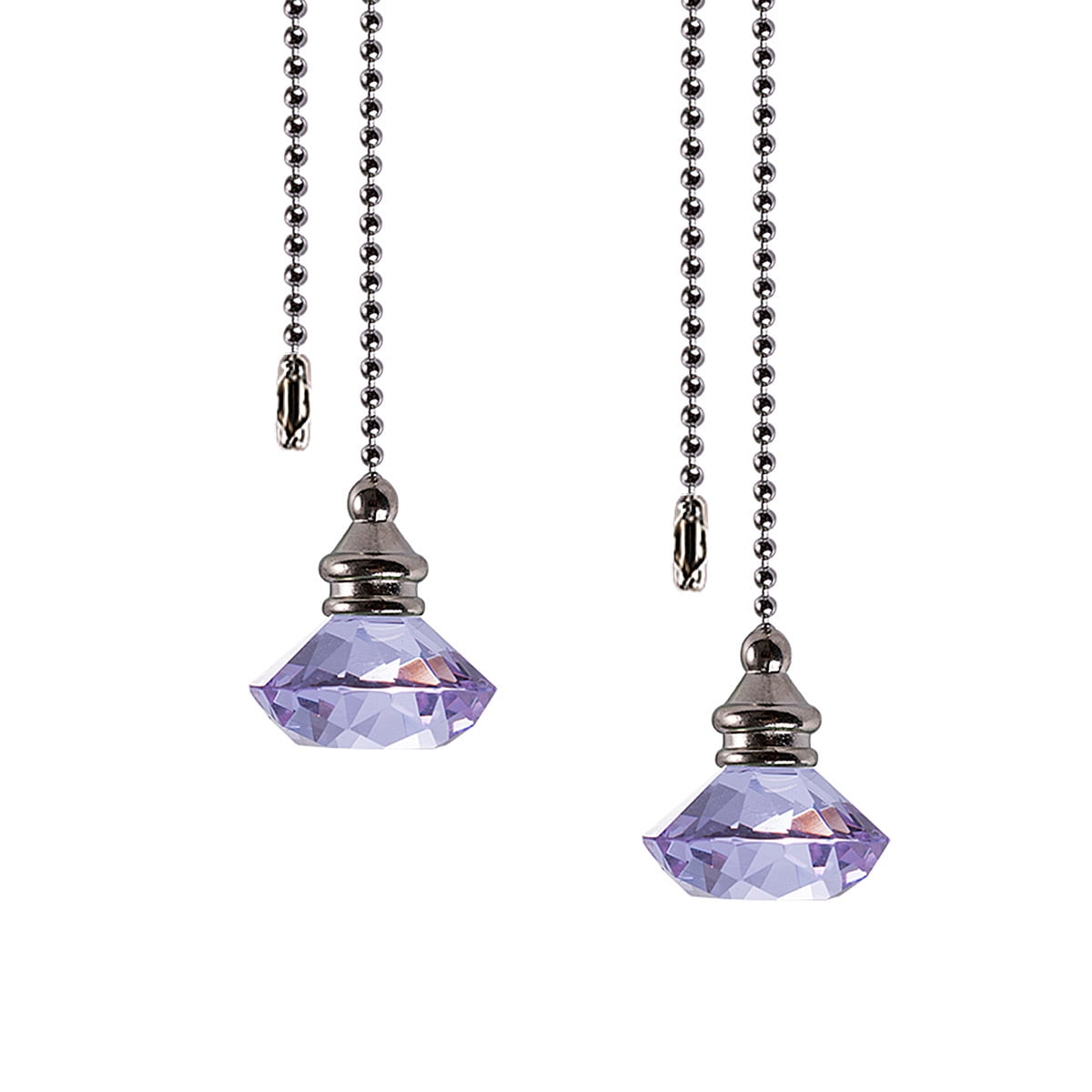 Papapt 2 Pcs Decorative Crystal Pull Chain, 12-inch Pull Chain, Crystal ...