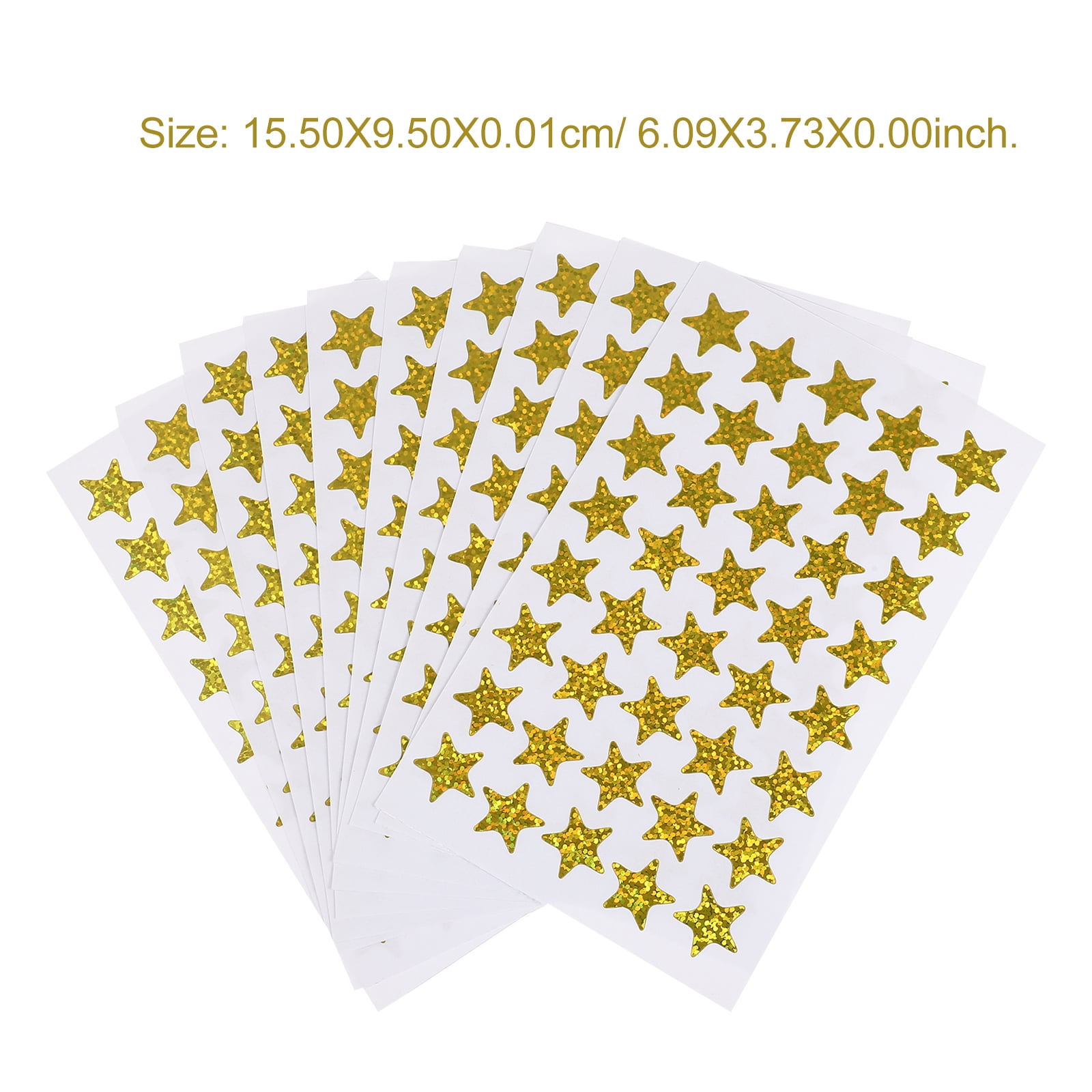 Papapt 2000 PCS Gold Star Stickers, 0.6" Tiny Glitter Foil Gold Star ...