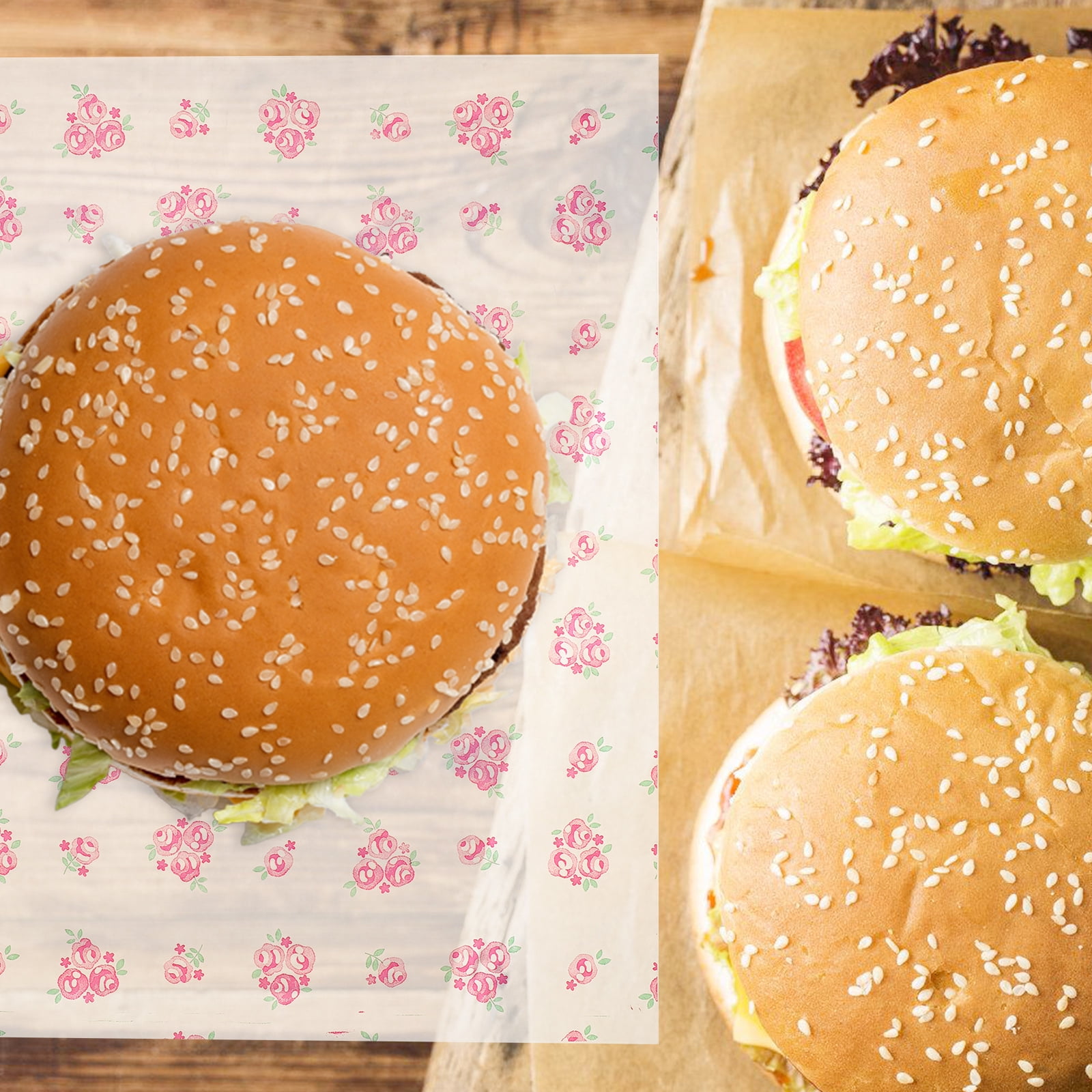 Papapt 50pcs Deli Paper Sandwich Wrapping Paper Sheet Wax Paper Taco ...