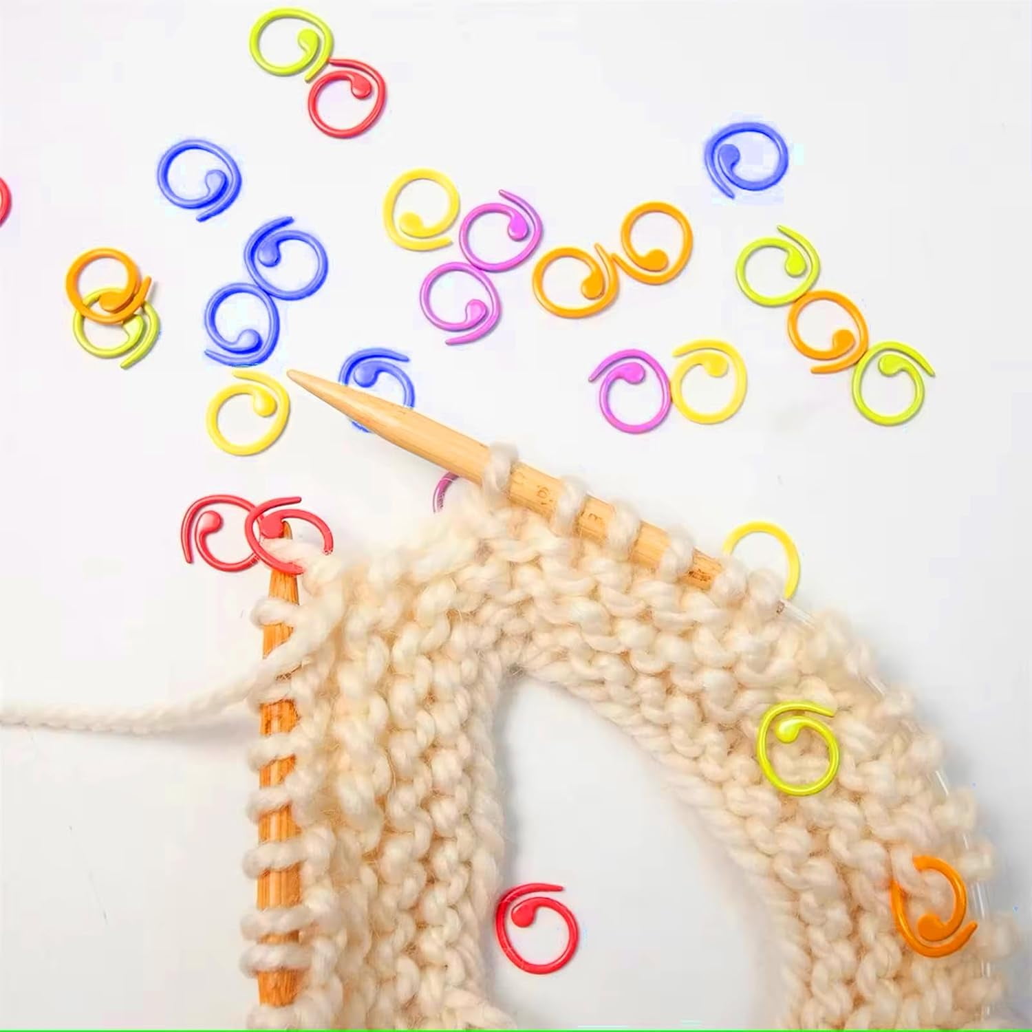 Papapt 60 Pcs Crochet Stitch Markers for Crocheting Crochet Hooks ...