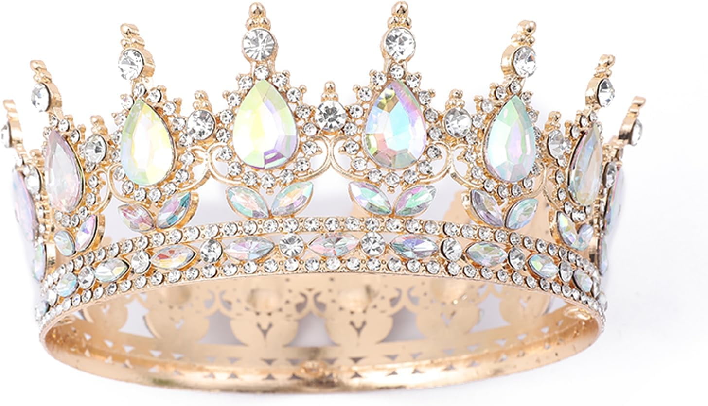 Papapt Crown for Women, KC Gold Rhinestone Queen Crown, Elegant Tiara ...