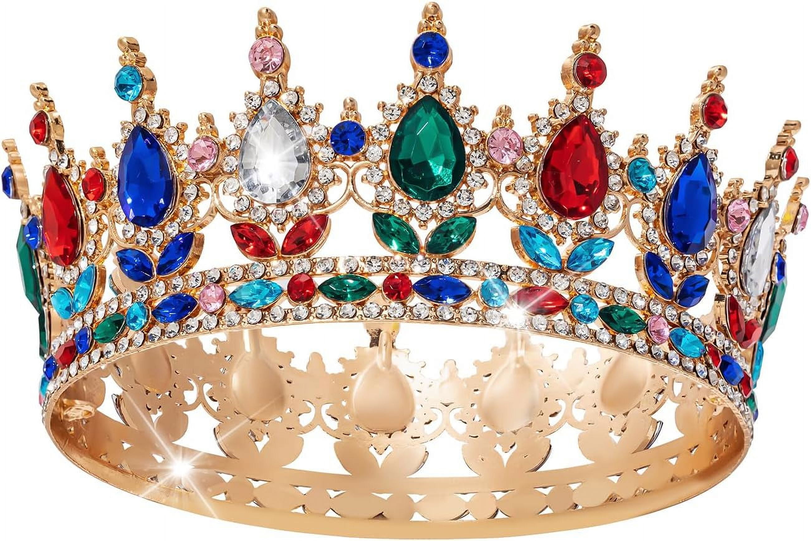 Papapt Crown for Women, KC Gold Rhinestone Queen Crown, Elegant Tiara ...