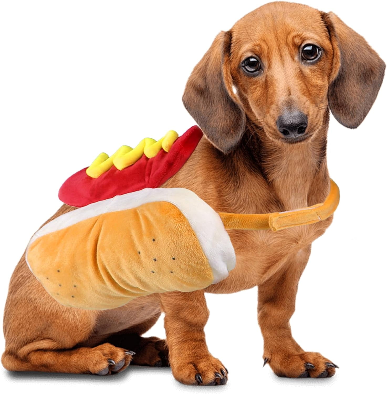 Papapt Dog Hot Dog Costume, Dog Halloween Costumes Pet Hot Dog Costume ...