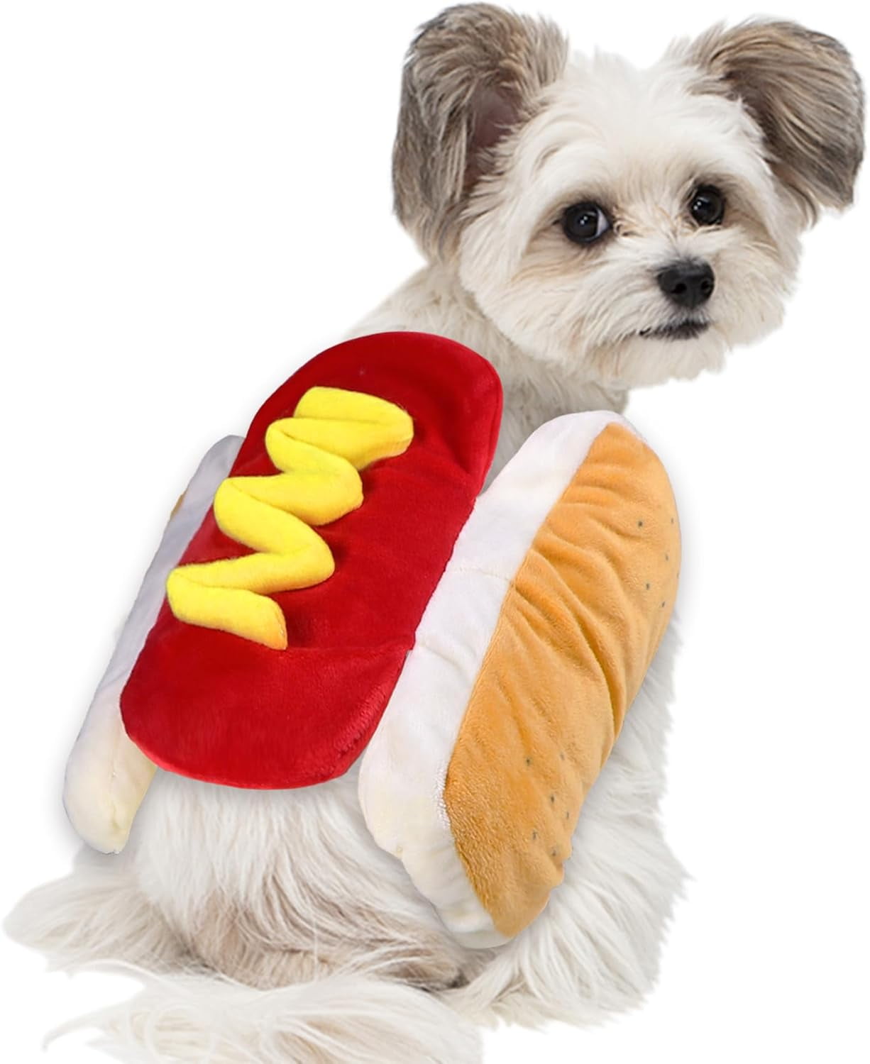 Papapt Dog Hot Dog Costume, Dog Halloween Costumes Pet Hot Dog Costume ...