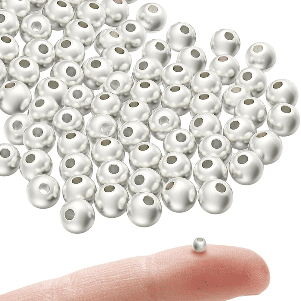 Papapt Sterling Silver Beads for Jewelry Making,Genuine 925 Silver ...