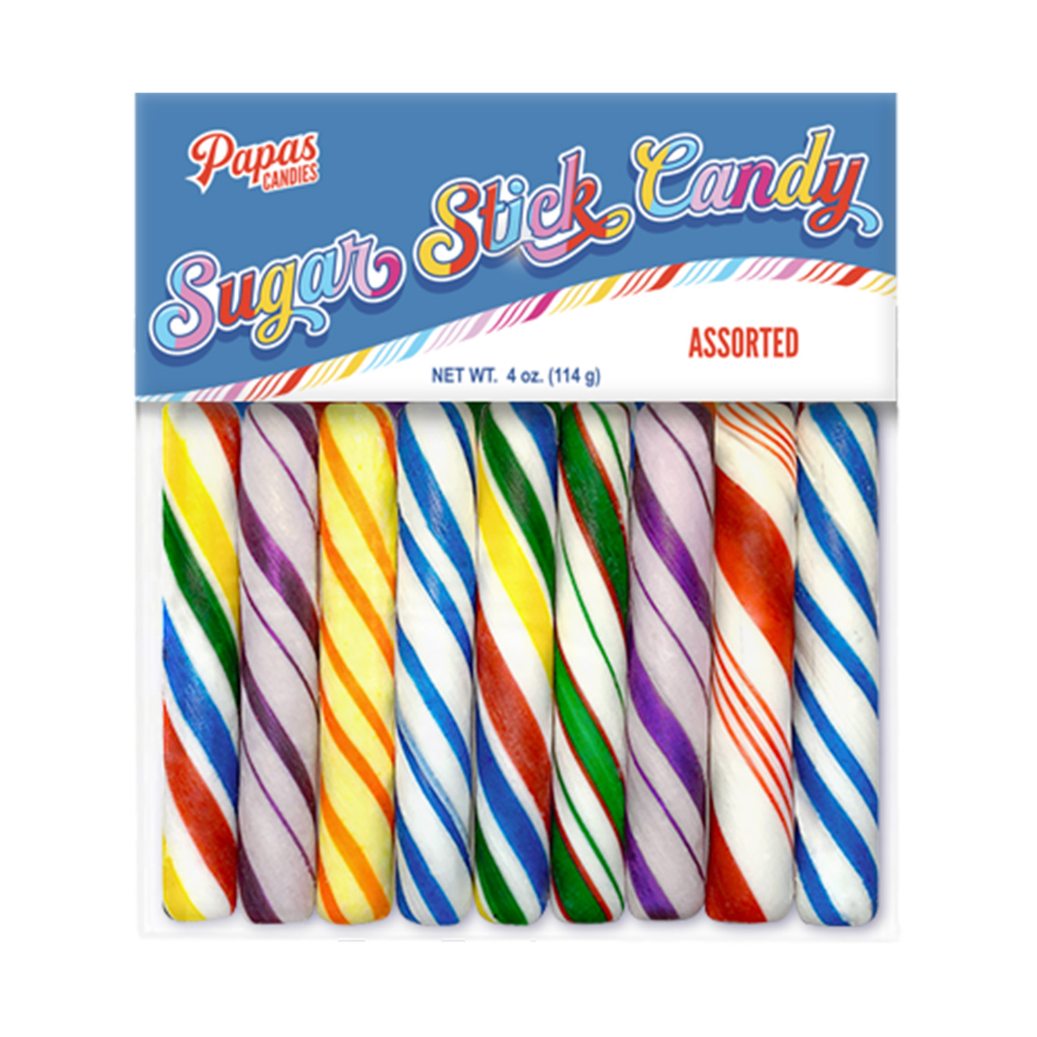 Papas Assorted Sugar Sticks 4oz Bag - Walmart.com