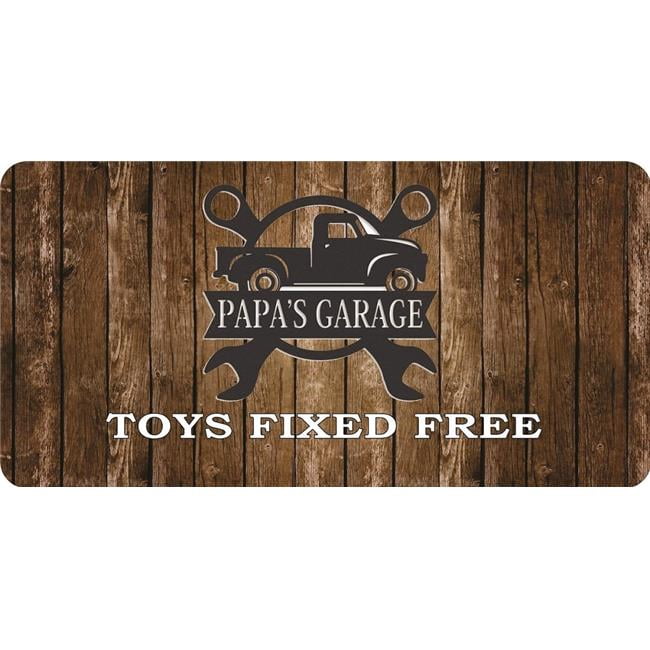 Papas Garage Papas Tools Papas Rules #2 Photo License Plate - Walmart.com