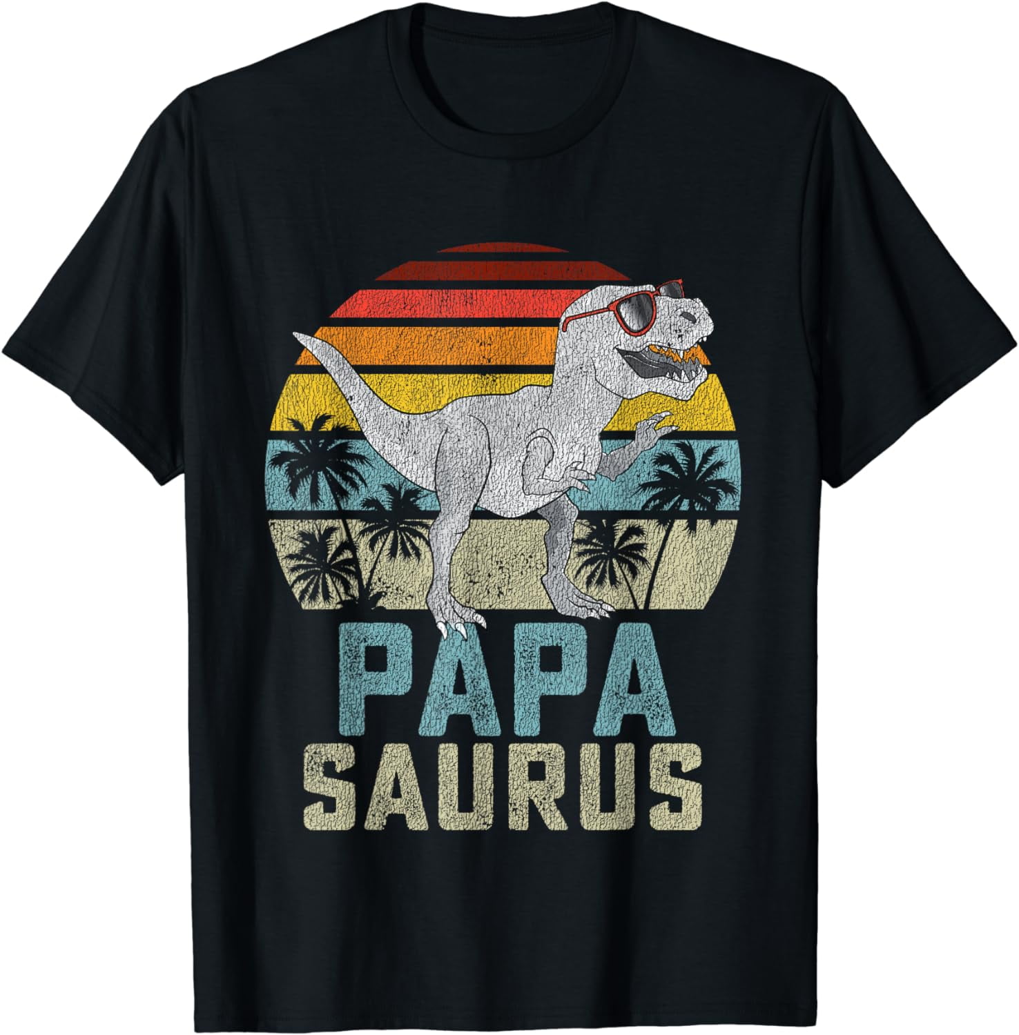 Papasaurus T Rex Dinosaur Papa Saurus Family Matching T-Shirt - Walmart.com