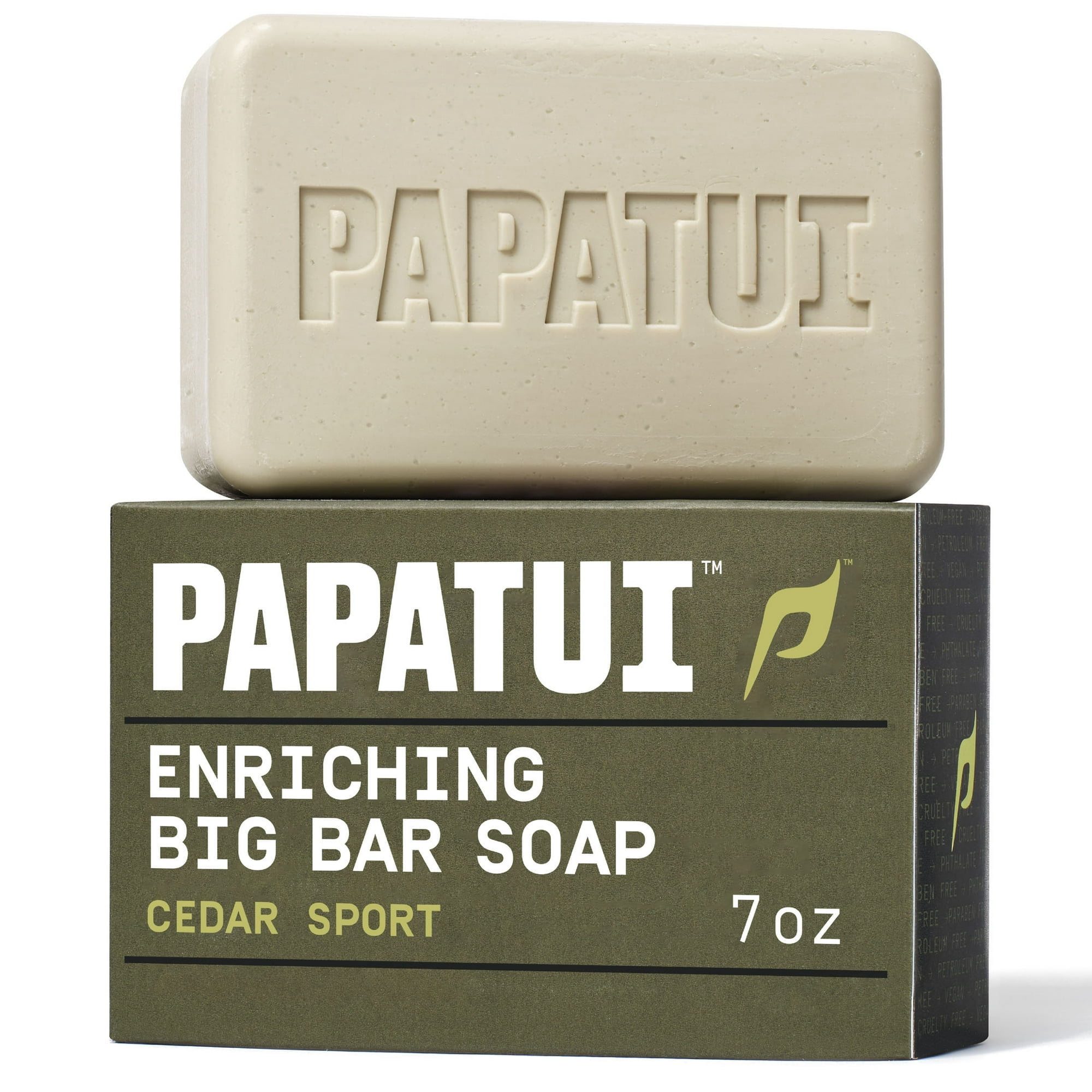 Papatui Enriching Men's Bar Soap, Cedar Sport, 7 oz ( 3 Pack ...
