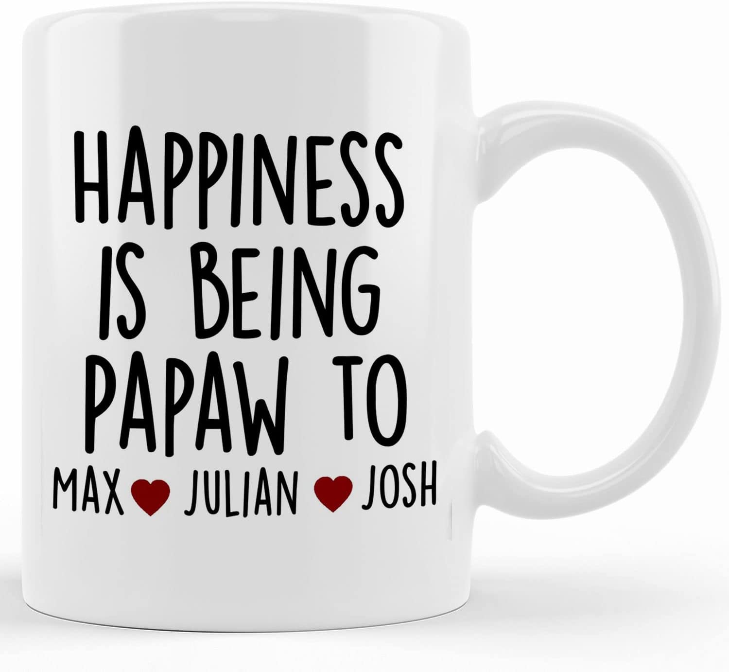 Papaw Gifts, Custom Papaw Mug, Papaw Christmas Gift, Mug With Kids ...
