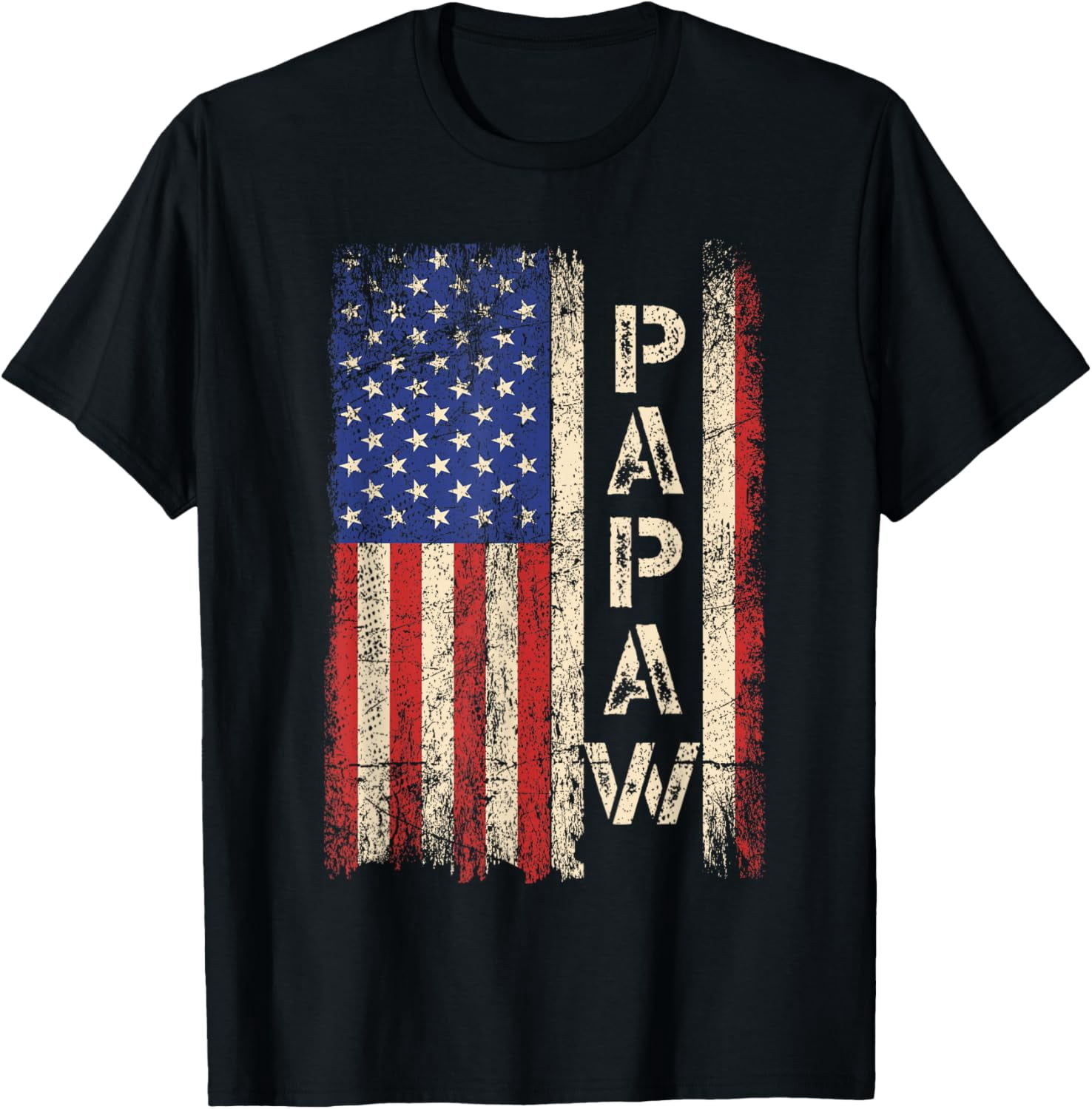 Papaw Grandpa US American Flag Shirt Grandfather Day Mens T-Shirt ...