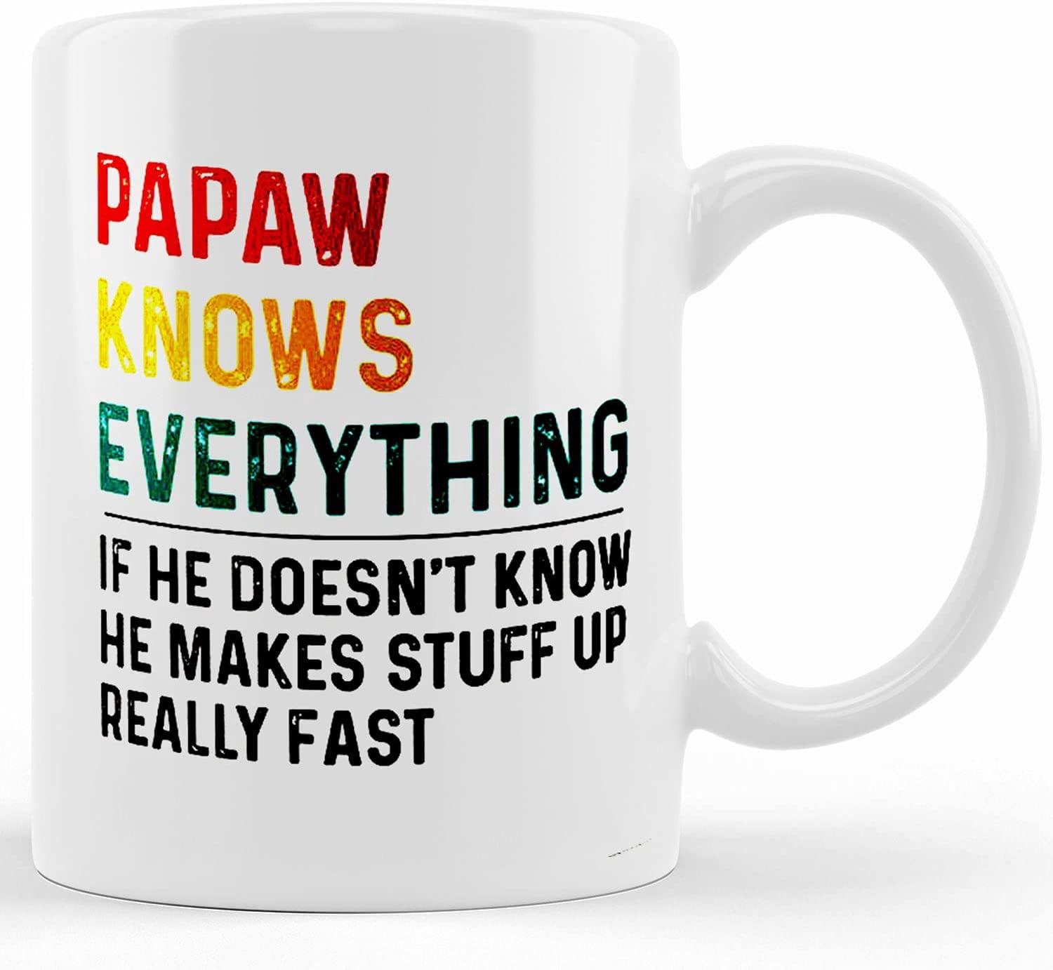 Papaw Knows Everything Coffe Mug, Funny Papa Gift, Fathers Day Gift ...