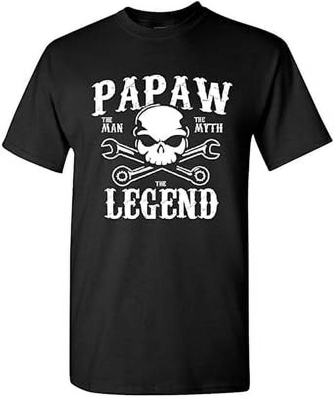Papaw The Man The Myth The Legend T-Shirt Grandpa Father's Day Mens Tee ...