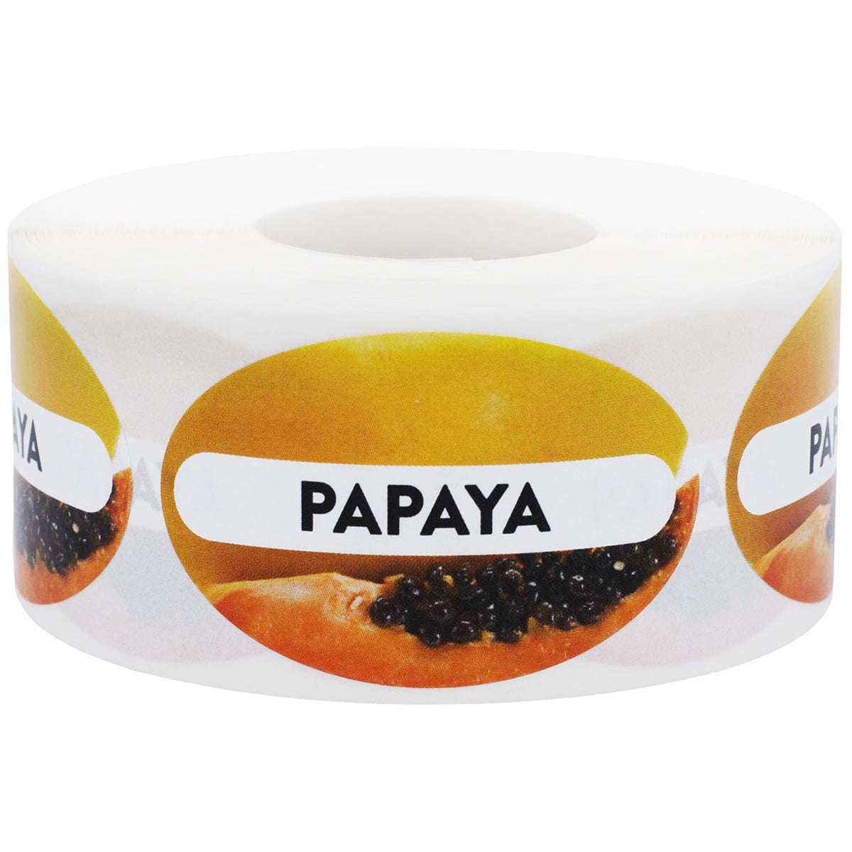 Papaya Food Labels | 1.25 x 2″ Oval Shape - 500 Pack - Walmart.com
