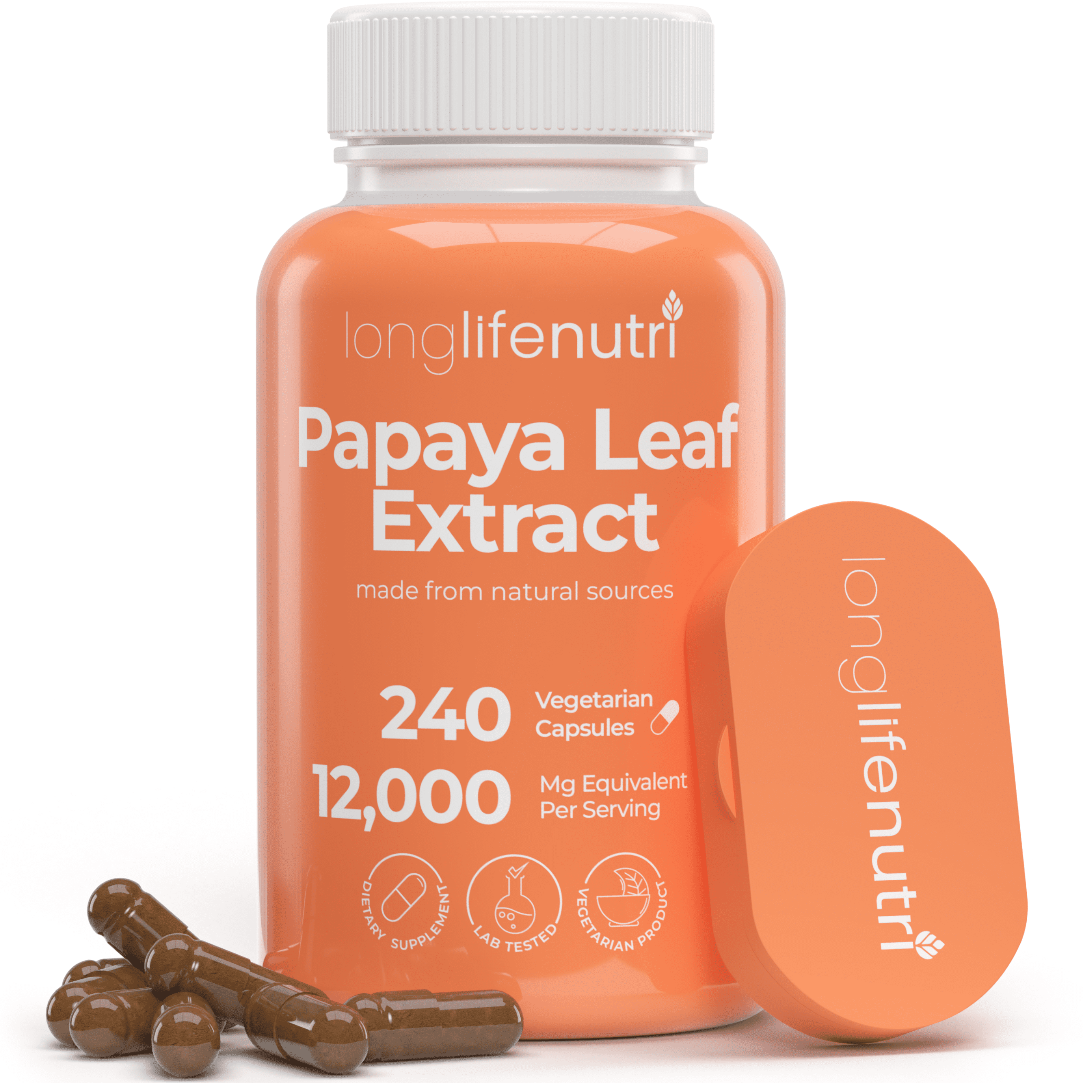 LongLifeNutri Papaya Leaf Extract 10:1, 12,000mg, 240 Vegetarian ...