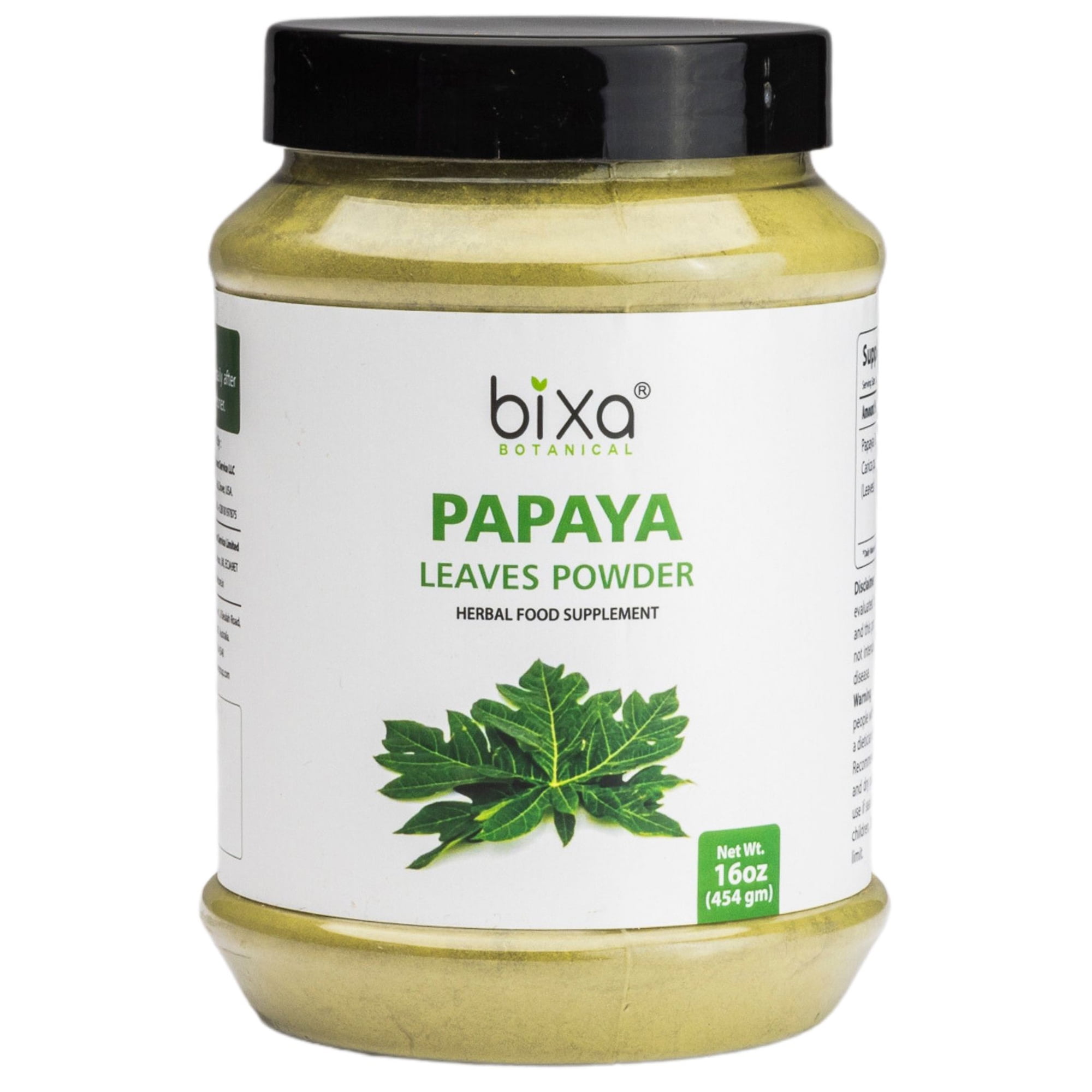 Bixa Botanical Pure Natural Organic Papaya Leaf Powder | Ayurvedic Herb ...