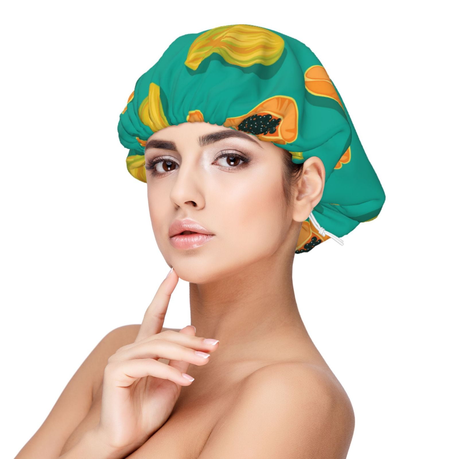 Papaya Pattern cute Silk Bonnet for Sleeping Women Men, Adjustable ...