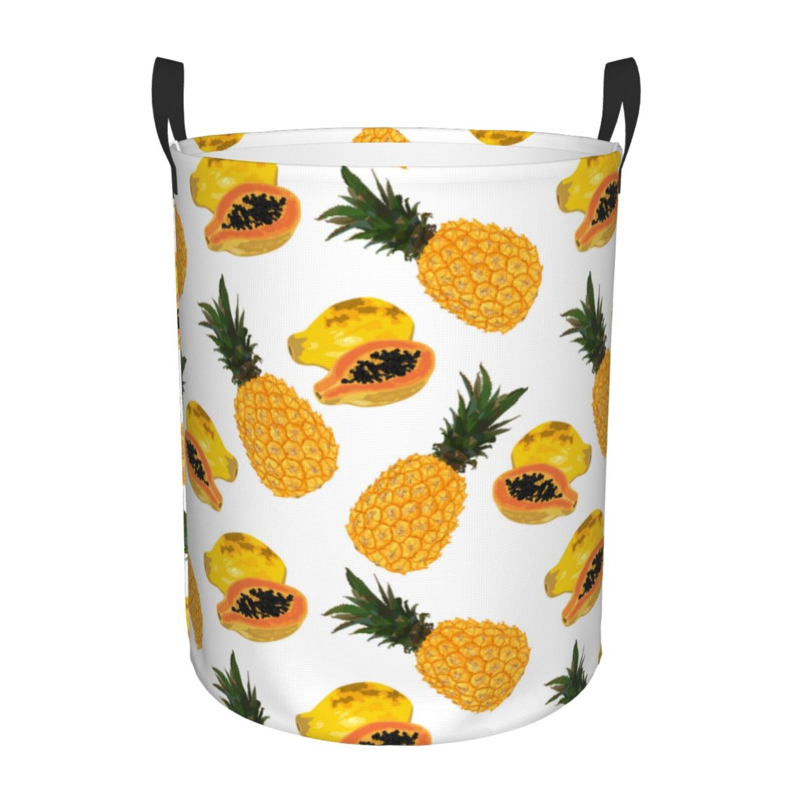Papaya Pineapple Tropical Laundry Basket, Laundry Hamper Waterproof ...