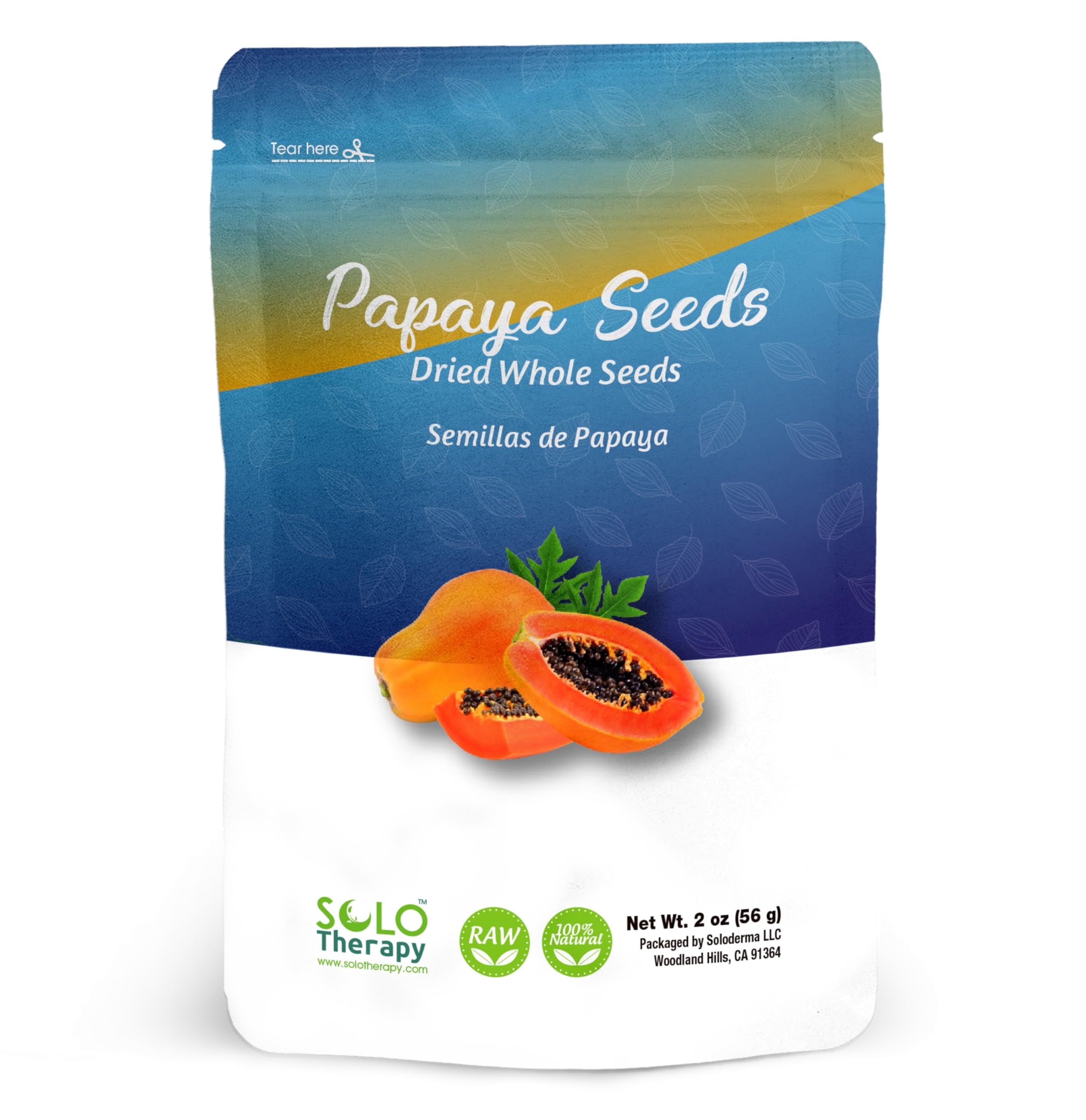 Solo Therapy, Dried Papaya Seeds, 2 oz, Natural Tropical Flavor ...