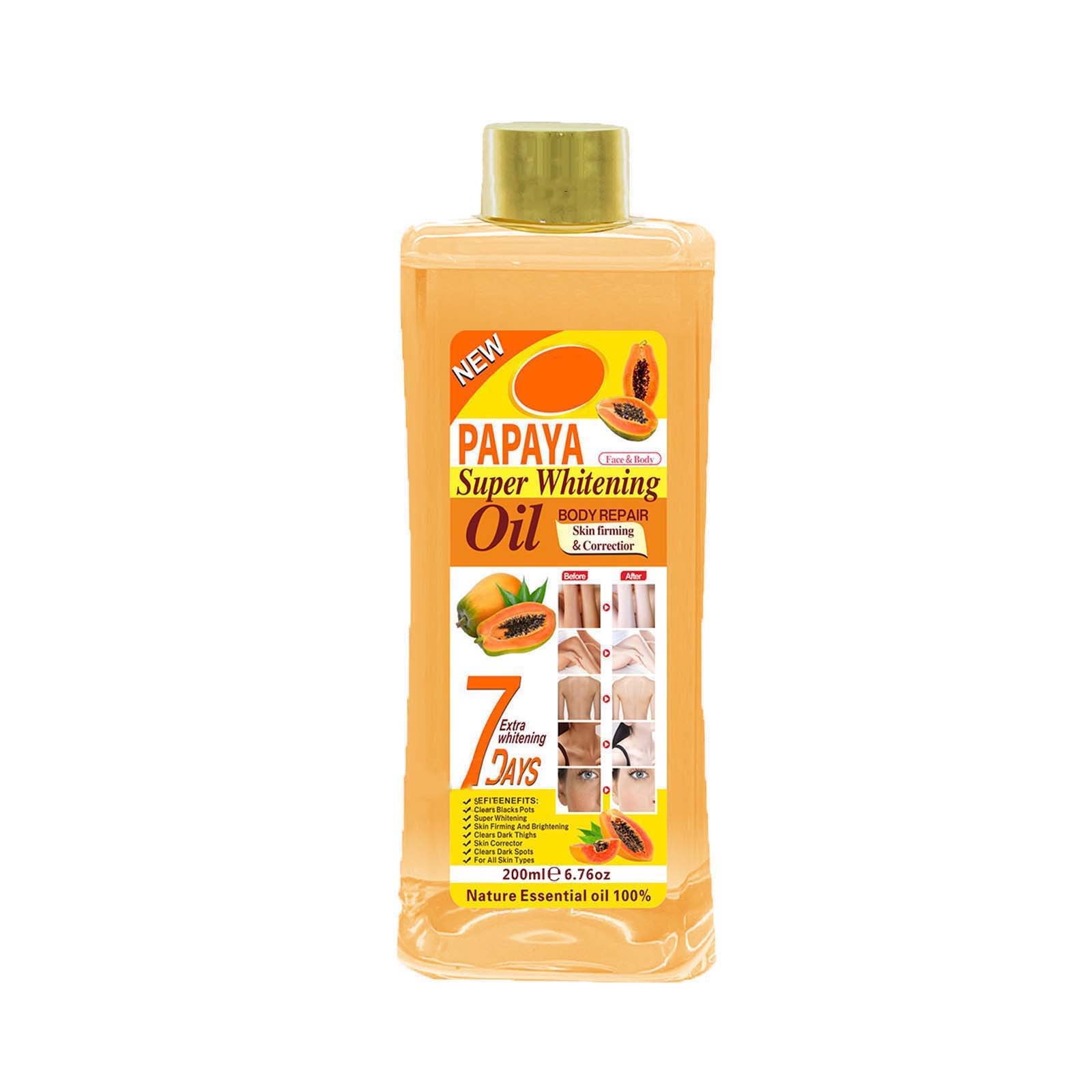 Papaya Super Oil Papaya Oil Papaya Super Oil 7 Days Papaya Oil For Lightening 200ml - Walmart.com