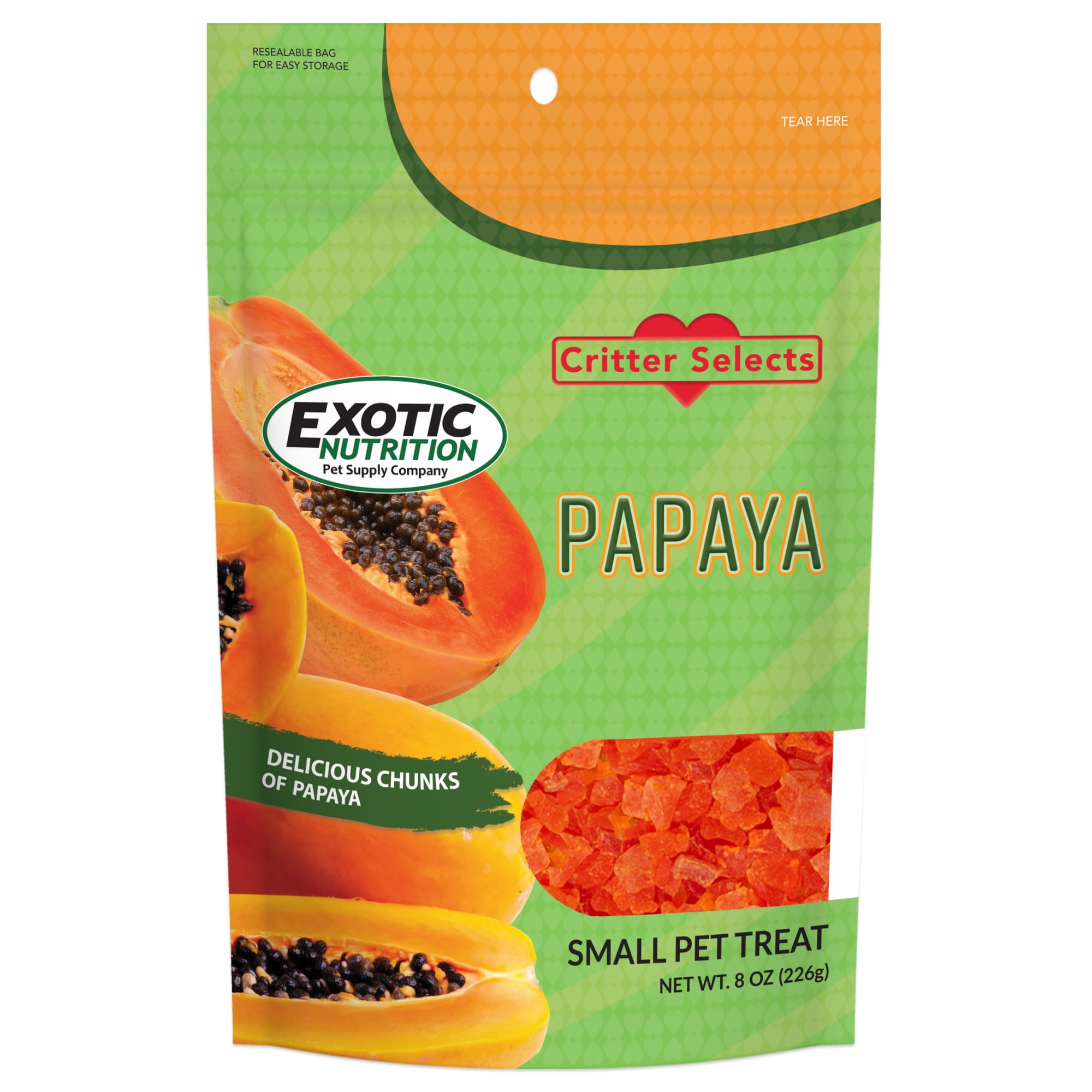Papaya Treat 1/2 LB - Healthy Natural Dried Fruit Treat - Rabbit ...