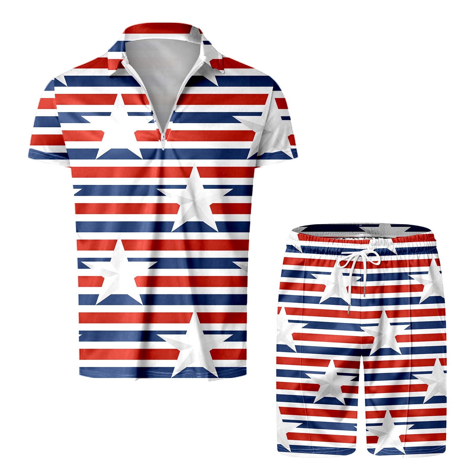 Papeey Men Sets Outfits 2 Piece Summer Set Tropical Short Sleeve On