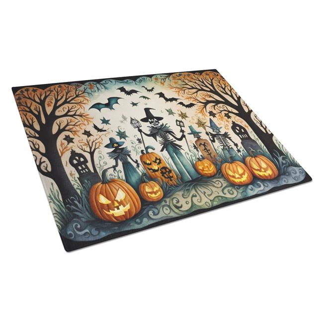 Papel Picado Skeletons Spooky Halloween Glass Cutting Board Large 12 in ...