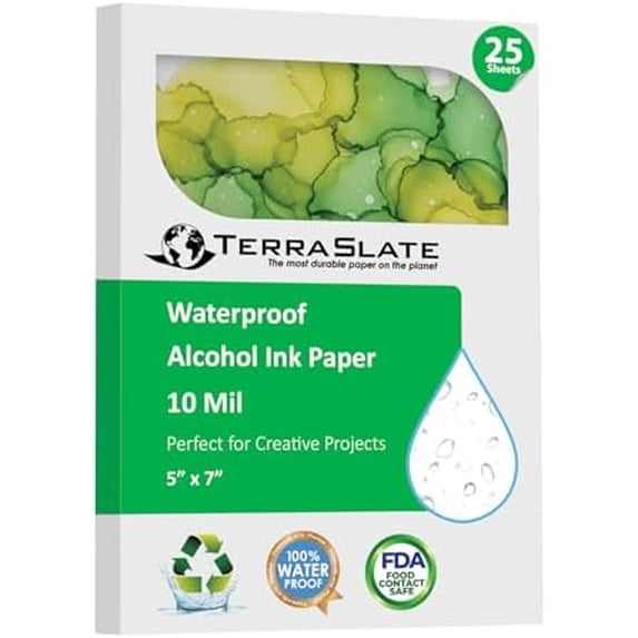 Paper | 10 Mil 5” x 7” Alcohol Ink Paper | Waterproof & Non-Porous ...