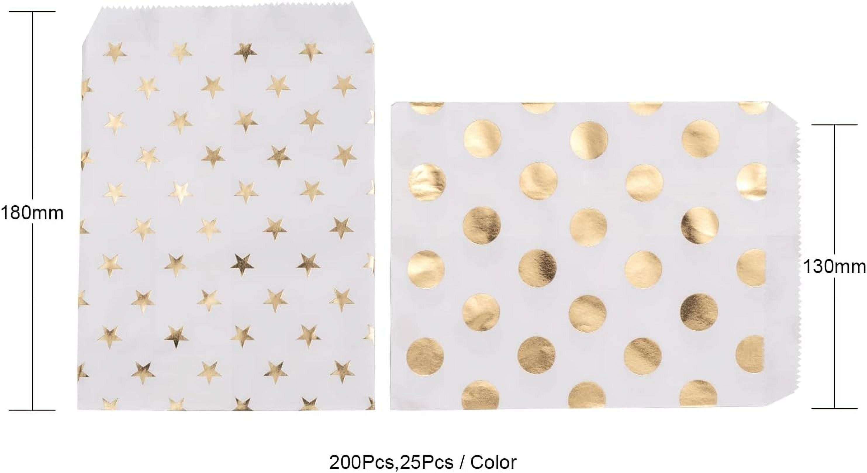 Paper 100pcs Candy Buffet Bags Stripe Paper Bags Polka Dot Paper Treat ...