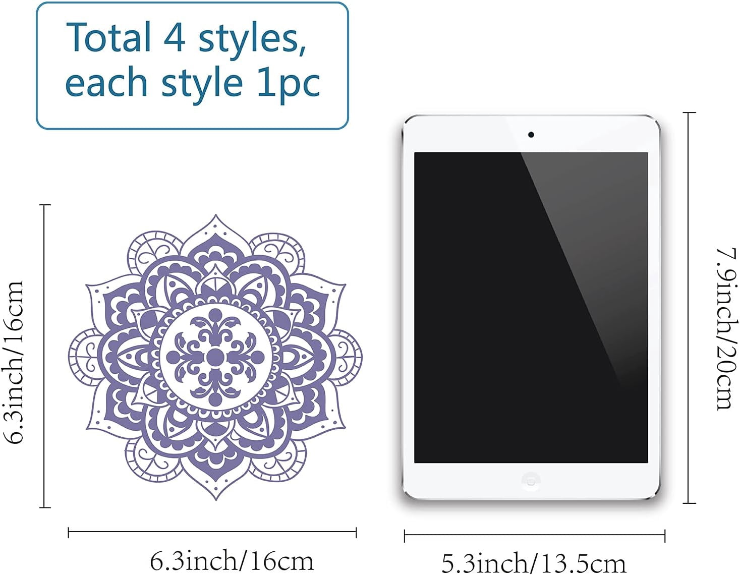 Paper 4PCS Flower of Life Window Decals Static Glass Sticker Clings ...