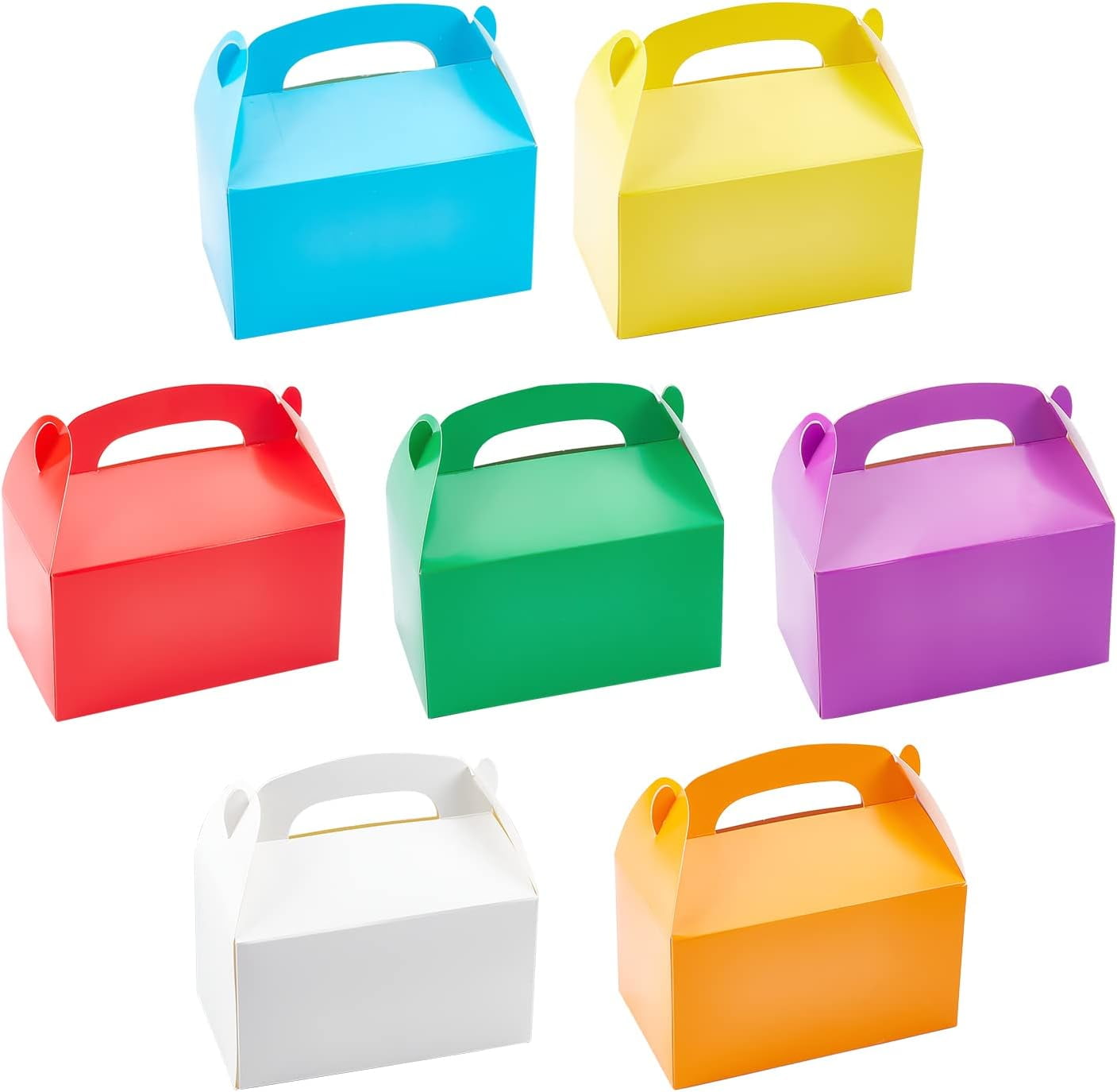 Paper 7 Pcs 7 Colors Rainbow Treat Boxes 7.3x6.2x3.6 Gift Box Food ...