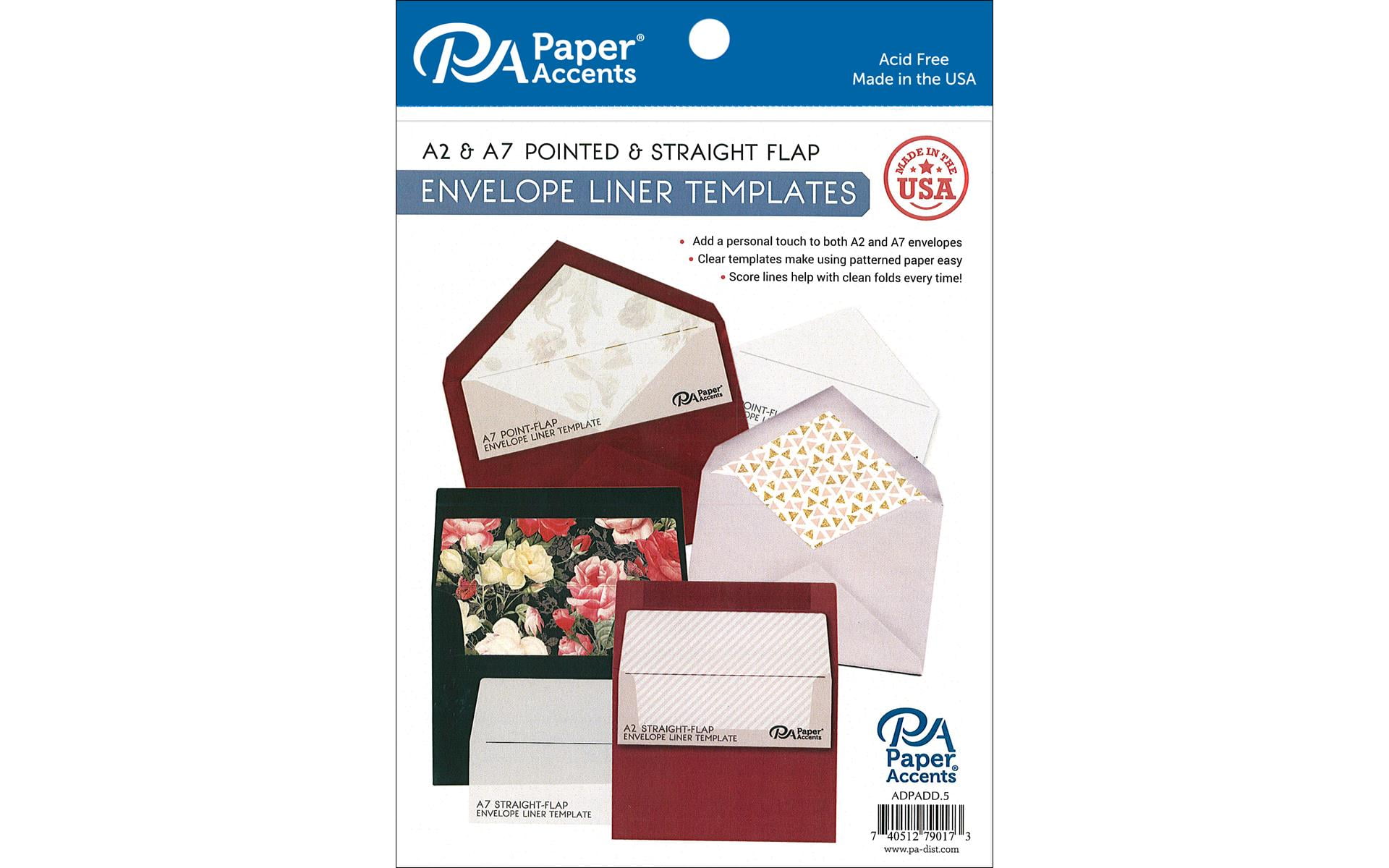 Paper Accents Accessories Envelope Liner Templates 4pc A2 & A7 ...