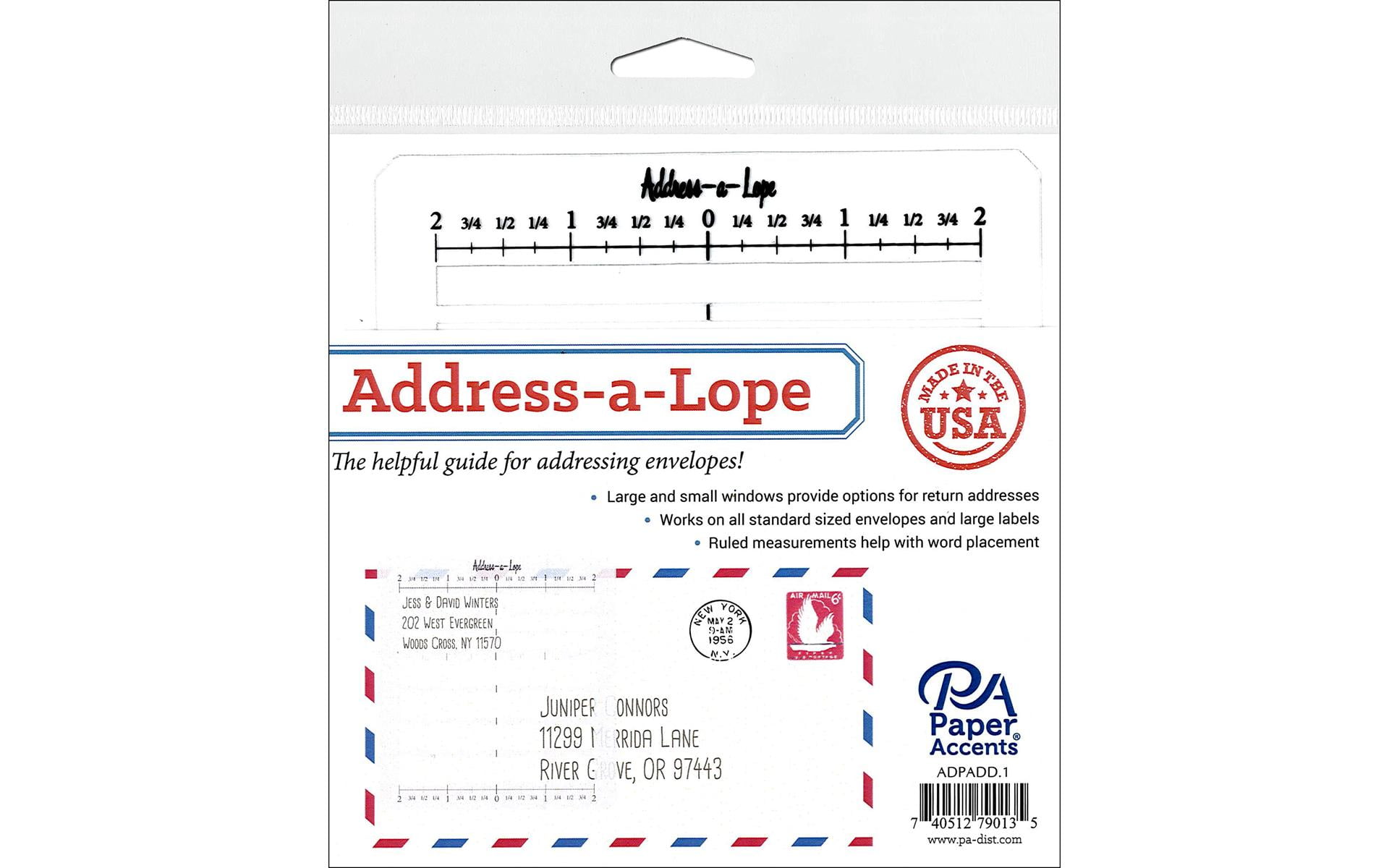 Paper Accents Address-a-Lope Plastic 2 in 1 Addressing Template ...