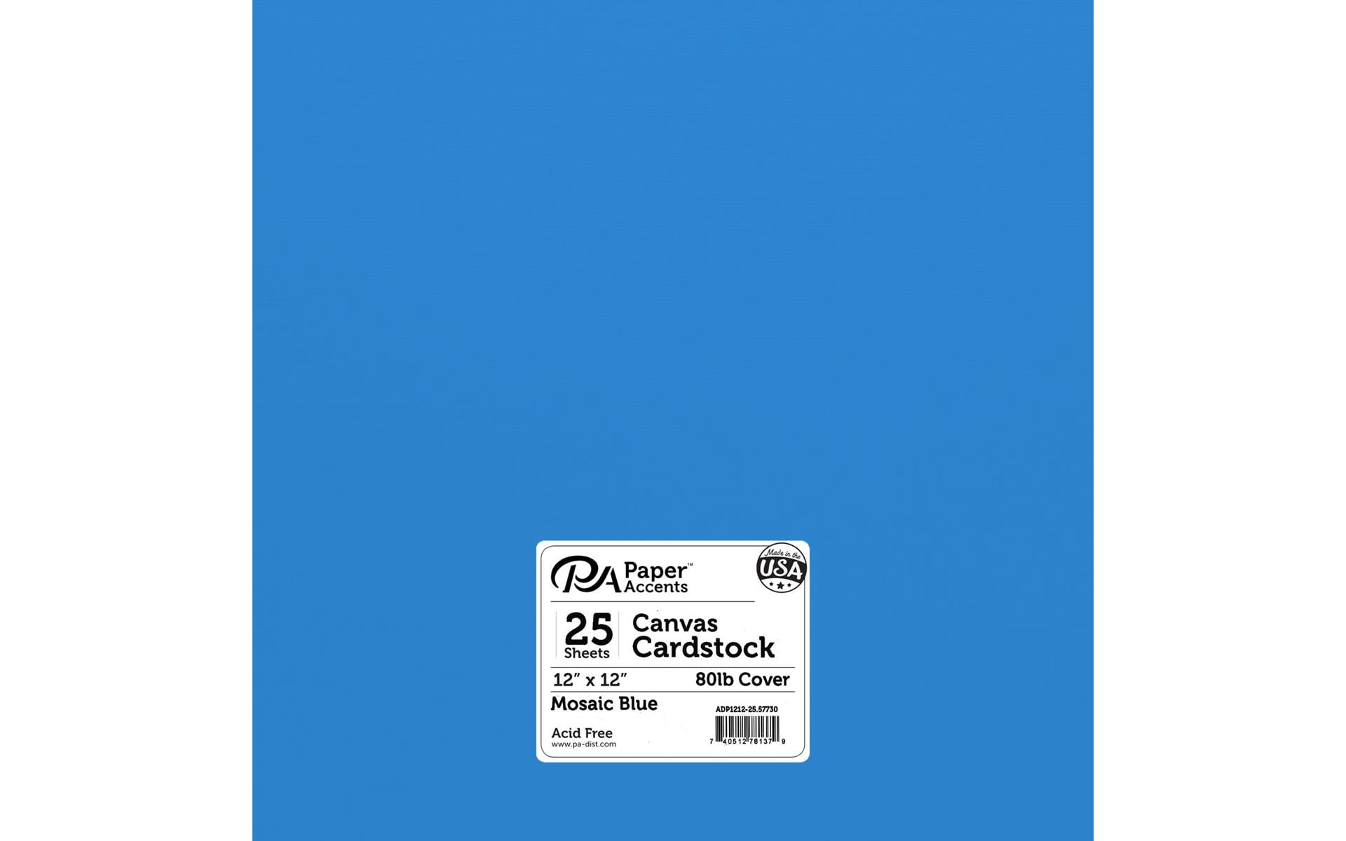 Paper Accents Cardstock 12"x 12" Canvas 80lb Mosaic Blue 25pc - Walmart.com