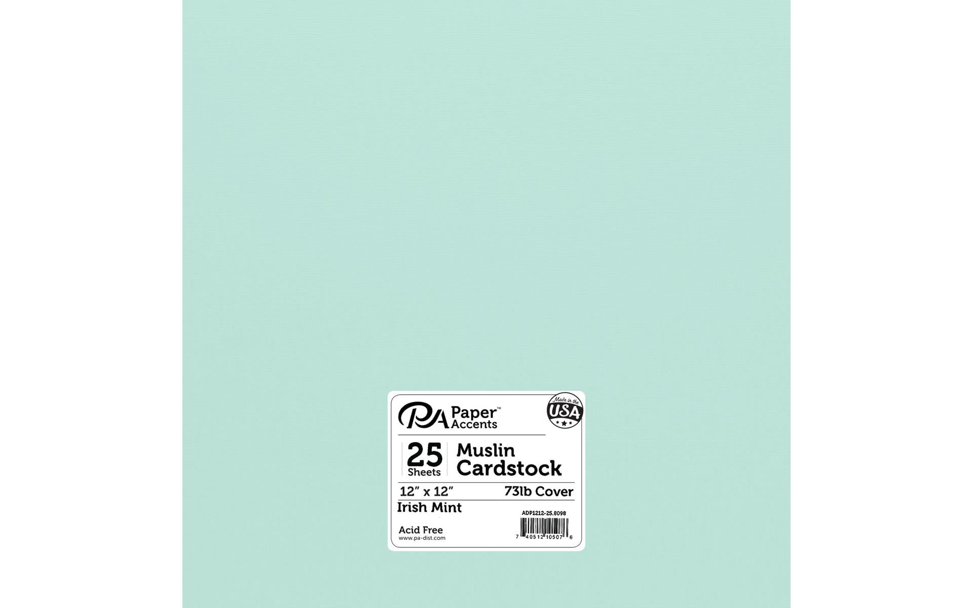 Paper Accents Cardstock 12"x 12" Muslin 73lb Irish Mint 25pc - Walmart.com