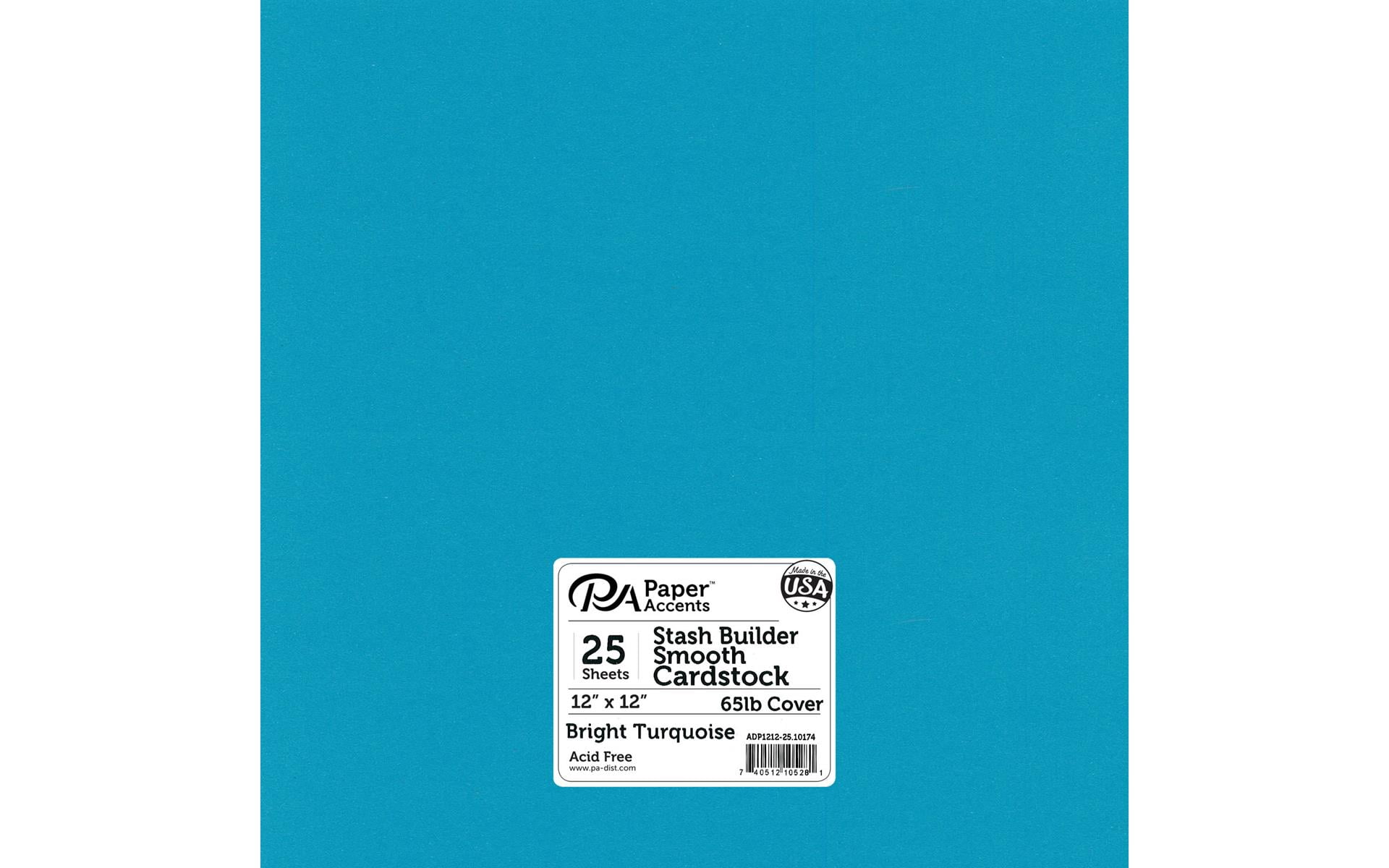 Paper Accents Cardstock 12"x 12" Stash Builder 65lb Bright Turquoise ...