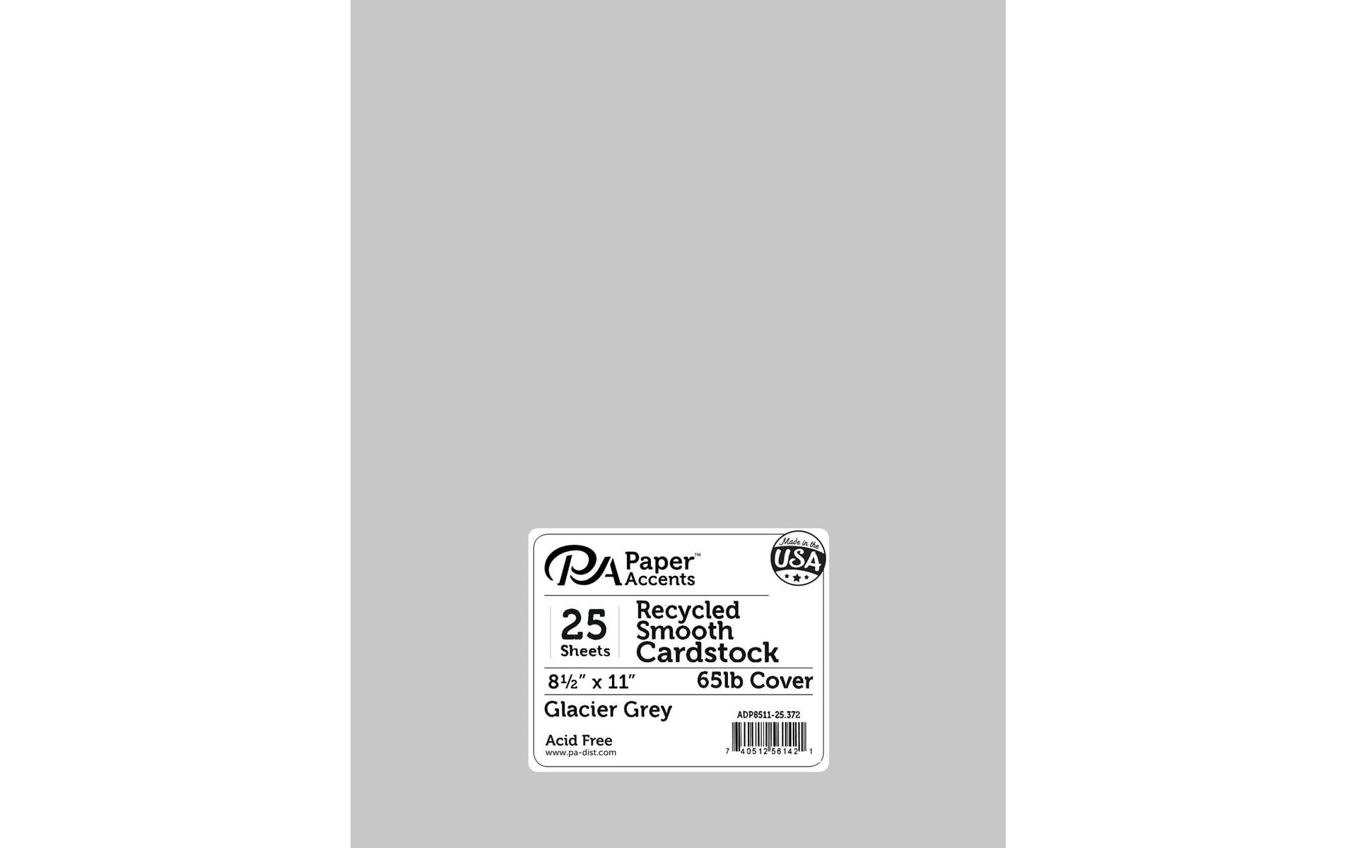 Paper Accents Cardstock 8.5"x 11" Recycled 65lb Glacier Grey 25pc ...