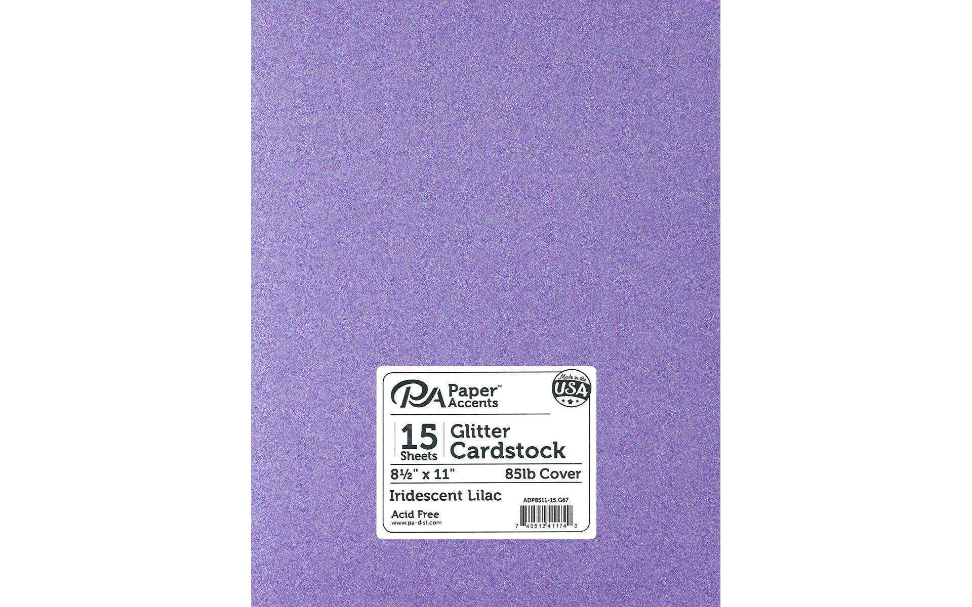 Paper Accents Glitter Cardstock 8.5"x 11" 85lb 15pc Iridescent Lilac ...