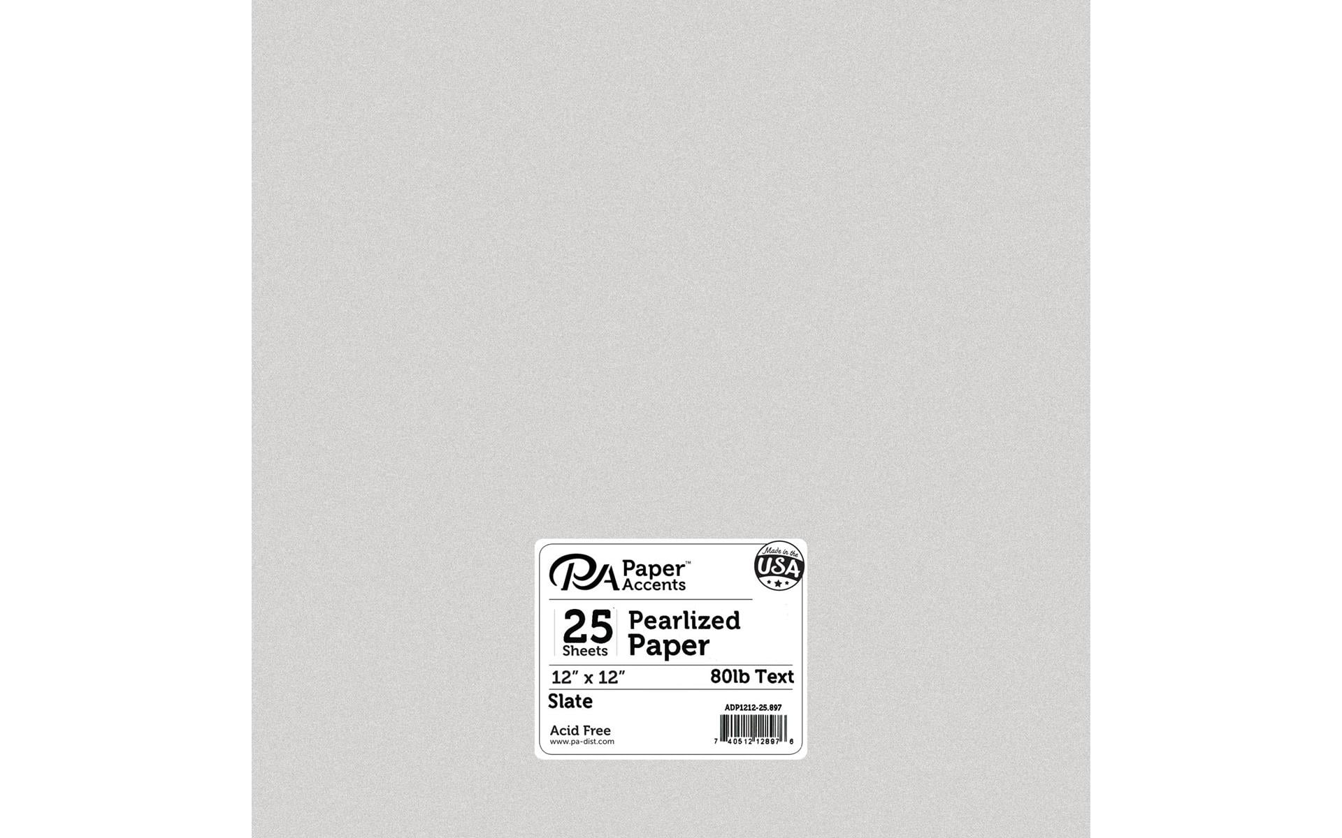 Paper Accents Paper Pearlized 12"x 12" 25pc 80lb Slate - Walmart ...