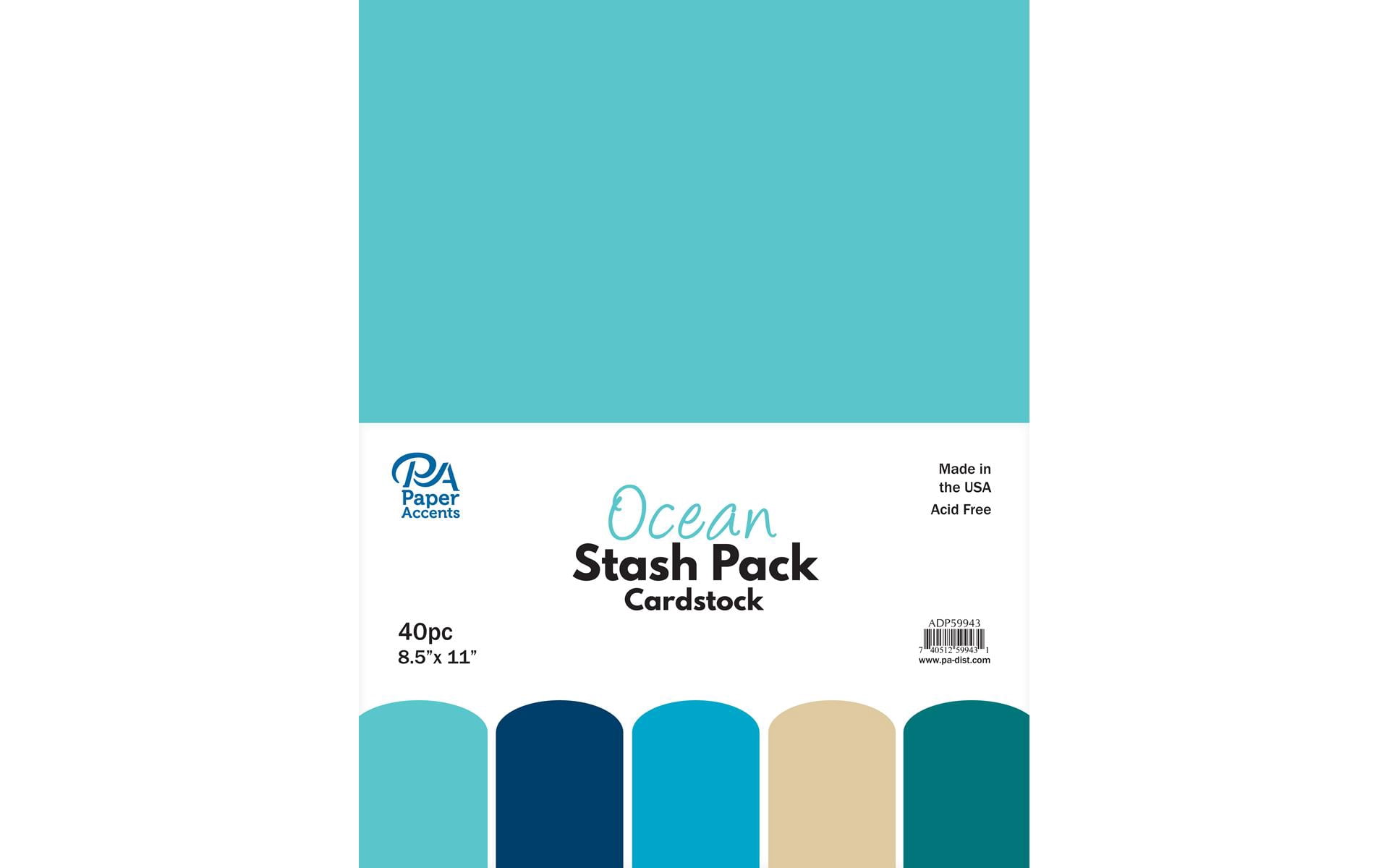 Paper Accents Stash Pack Cardstock 8.5"x 11" Ocean 40pc - Walmart ...