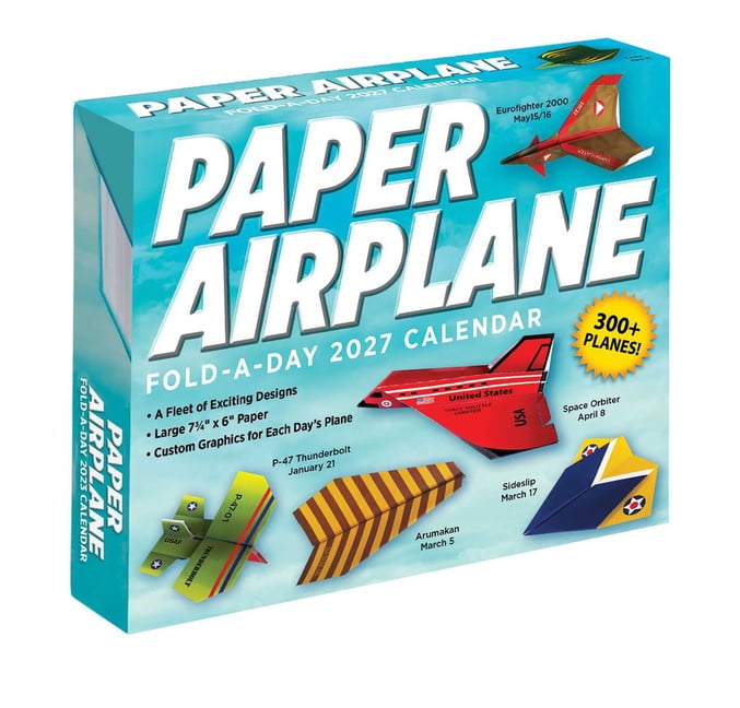 Paper Airplane 2027 Fold-A-Day Calendar, (Paperback) - Walmart.com