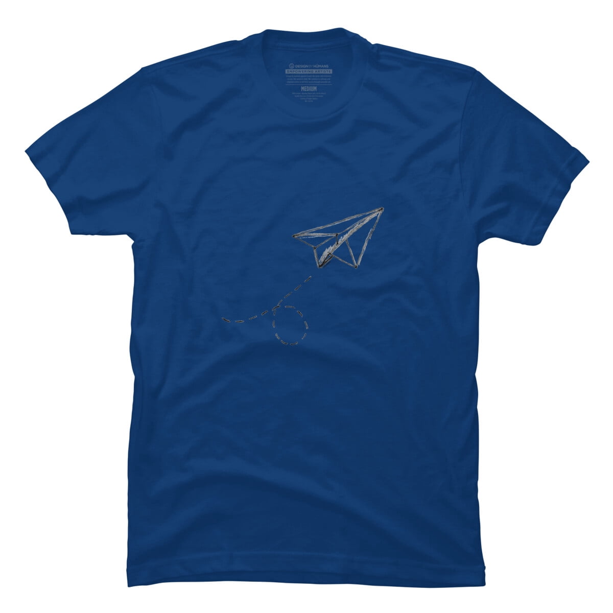 Paper Airplane 9 Mens Royal Blue Graphic Tee - Design By Humans M ...