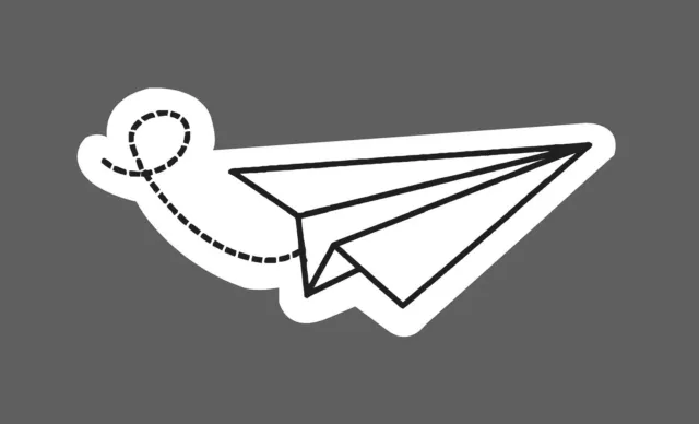 Paper Airplane Sticker Flight Waterproof Sticker Phone Decal Water ...
