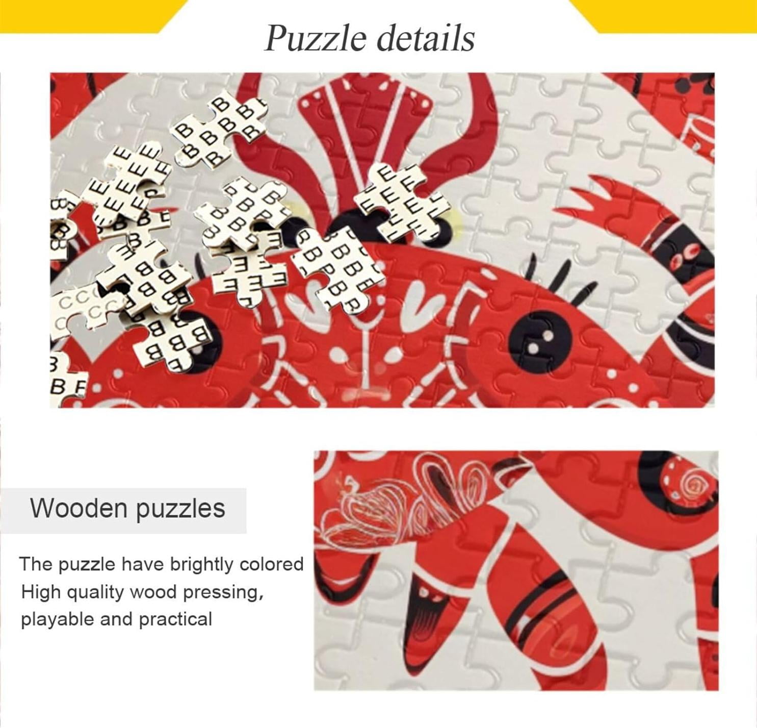 Paper Art Crab Jigsaw Puzzle 500 Pieces, Zigsaw with Storage Bag and ...