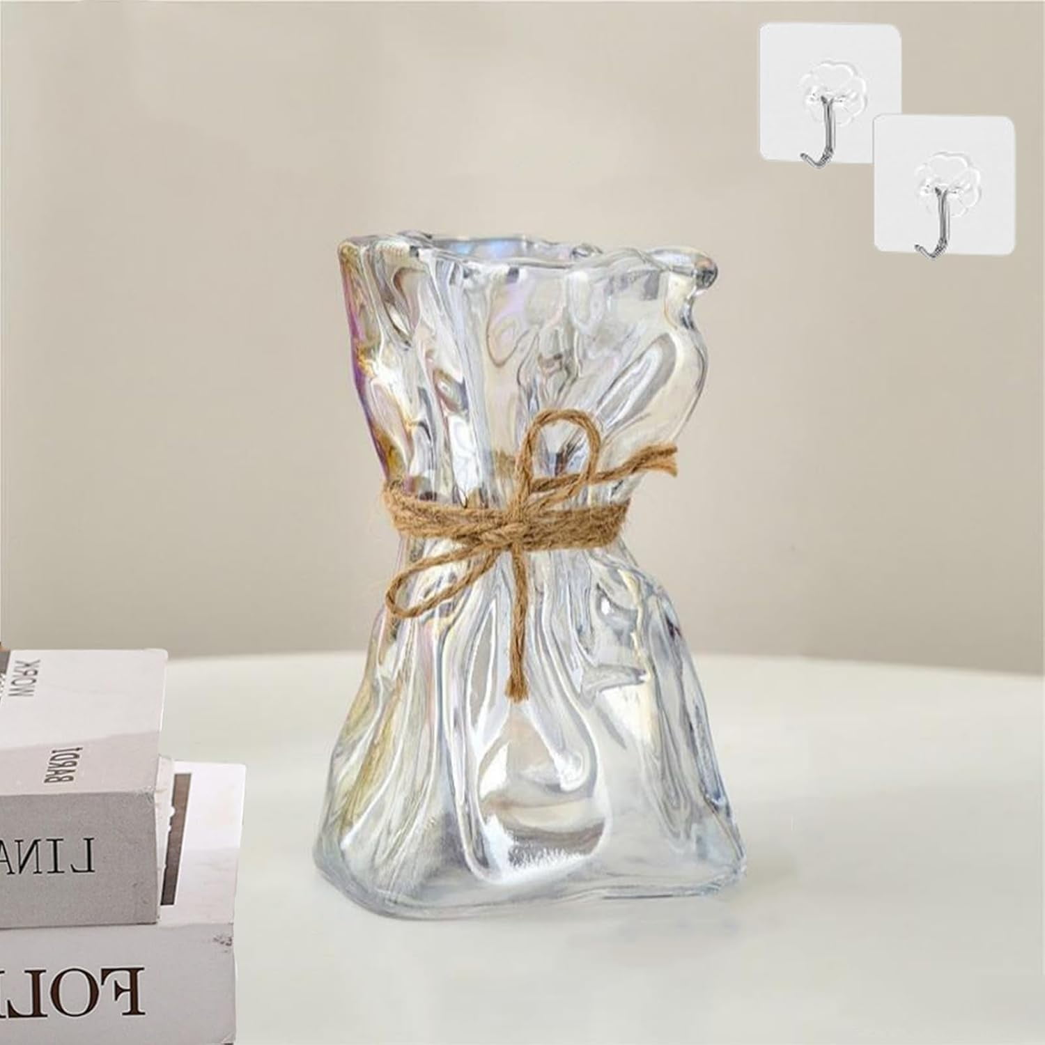 Paper Bag Vase, Crinkle Paperbag Design Flower for Bouquet, Ceramic ...