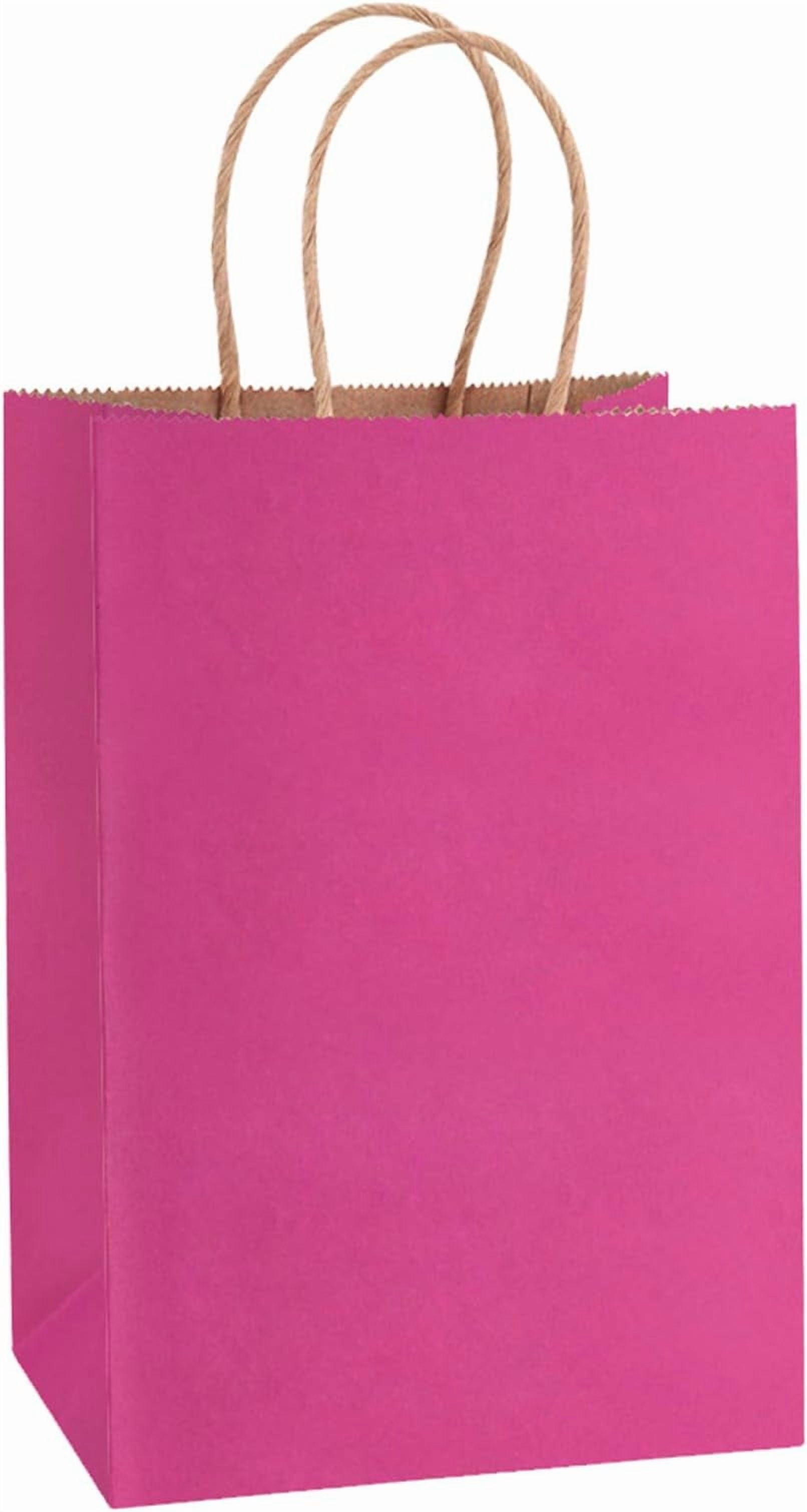 Paper Bags 100 count 5.25x3x8 Small Paper Bags with Handles , for ...