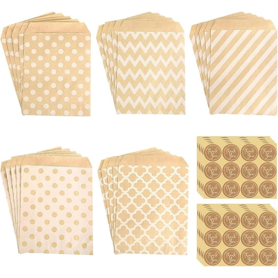 Paper Bags, Gift Bags Party Favor Bag for Candy Cookie Popcorn Snacks ...