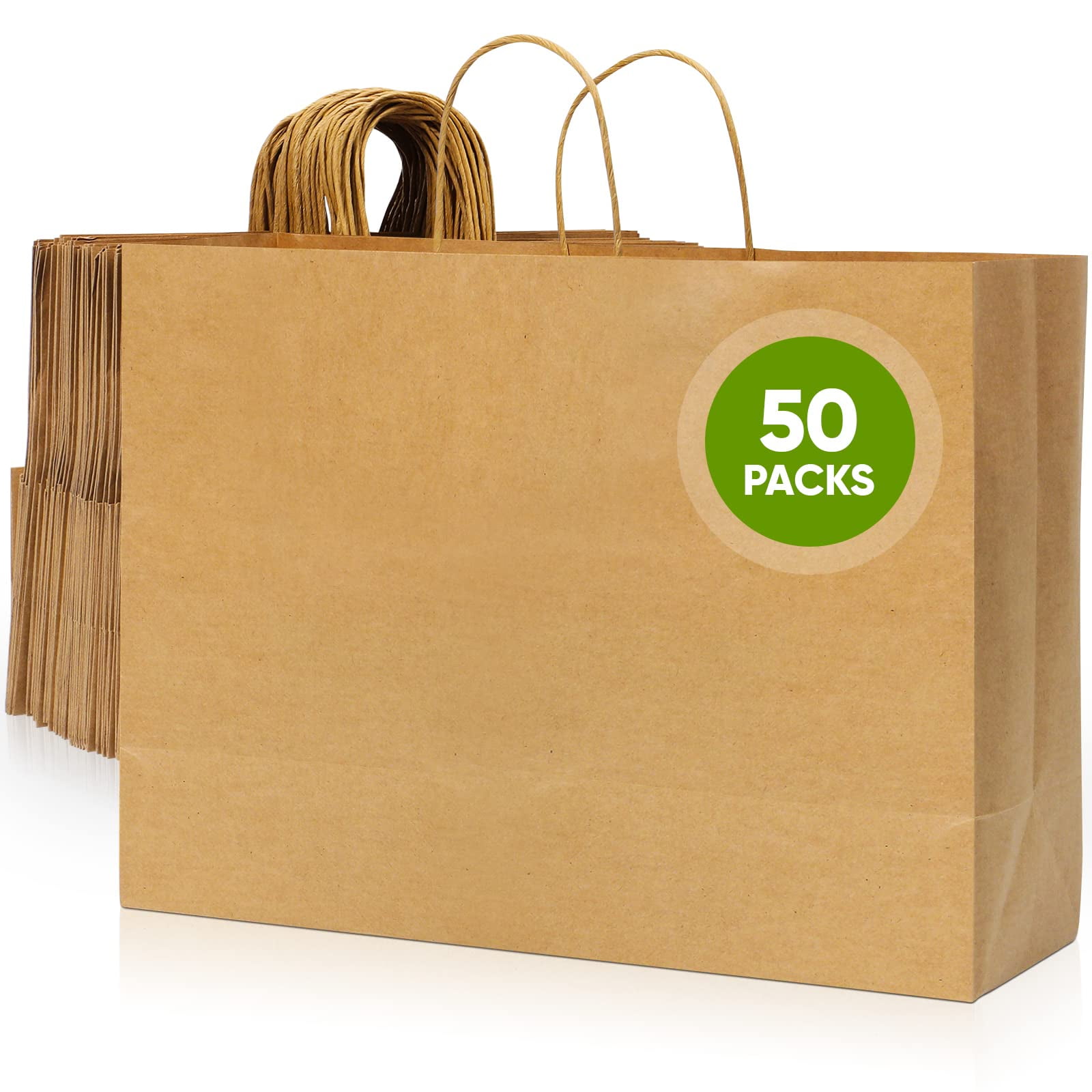 Paper Bags and Disposal, 50 Kraft paper bags 16x6x12 "brown bulk ...