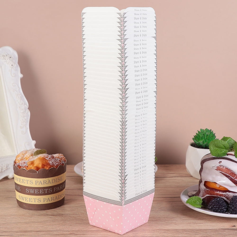 Paper Baking Liners Muffin Cupcake Cups Cup Cake Wrappers Square Cases ...
