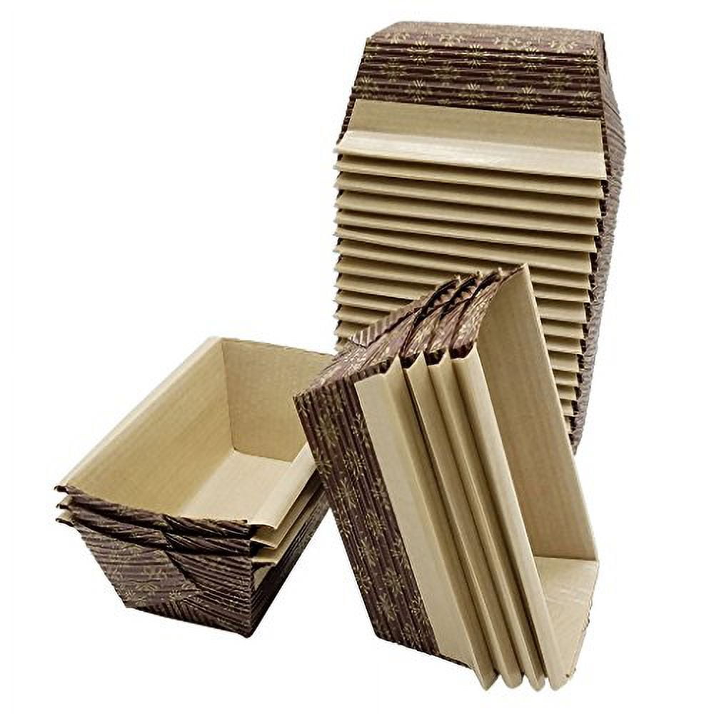 Paper Baking Mini Loaf Pan by Kitchen Supply, 4 x 2 x 2 inch, Set of 25 ...